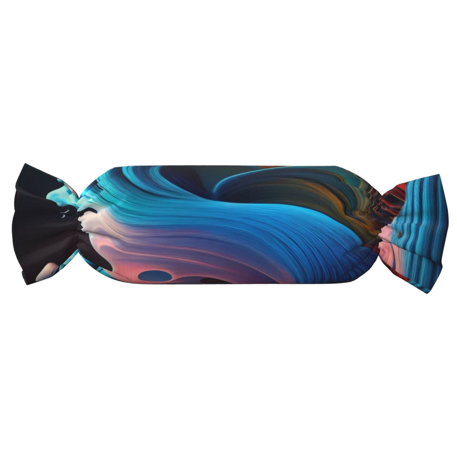 Easygdp Vibrant Fluid Motion Art Candy Pillow Cylindrical Pillows Sofa ...