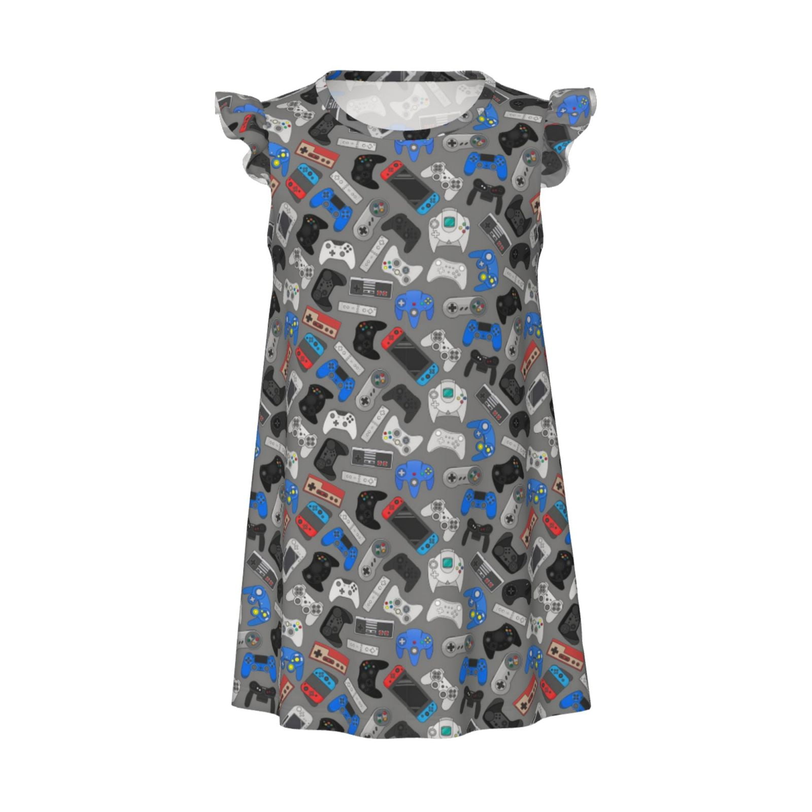 Easygdp Video Game Girls Pajamas Dress, Princess Nightgown for Girls ...