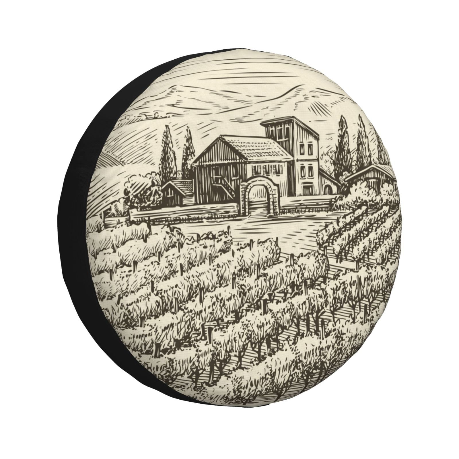Easygdp Vineyard Landscape Wheel Sun Guard, Spare Tire Cover,Universal ...