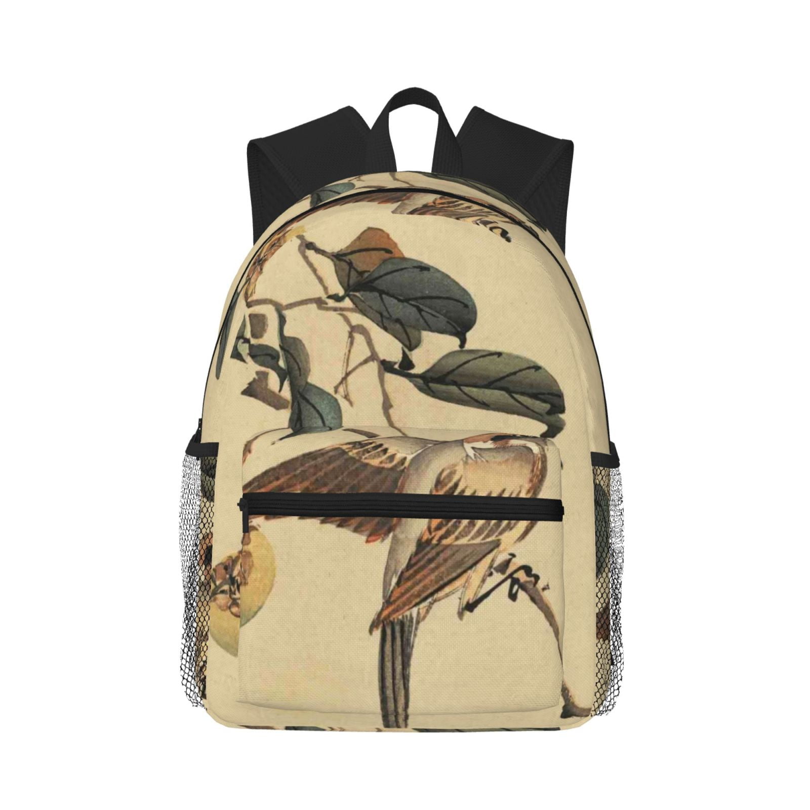 Easygdp Vintage Bird Casual Laptop Backpack, Large Capacity Schoolpack ...