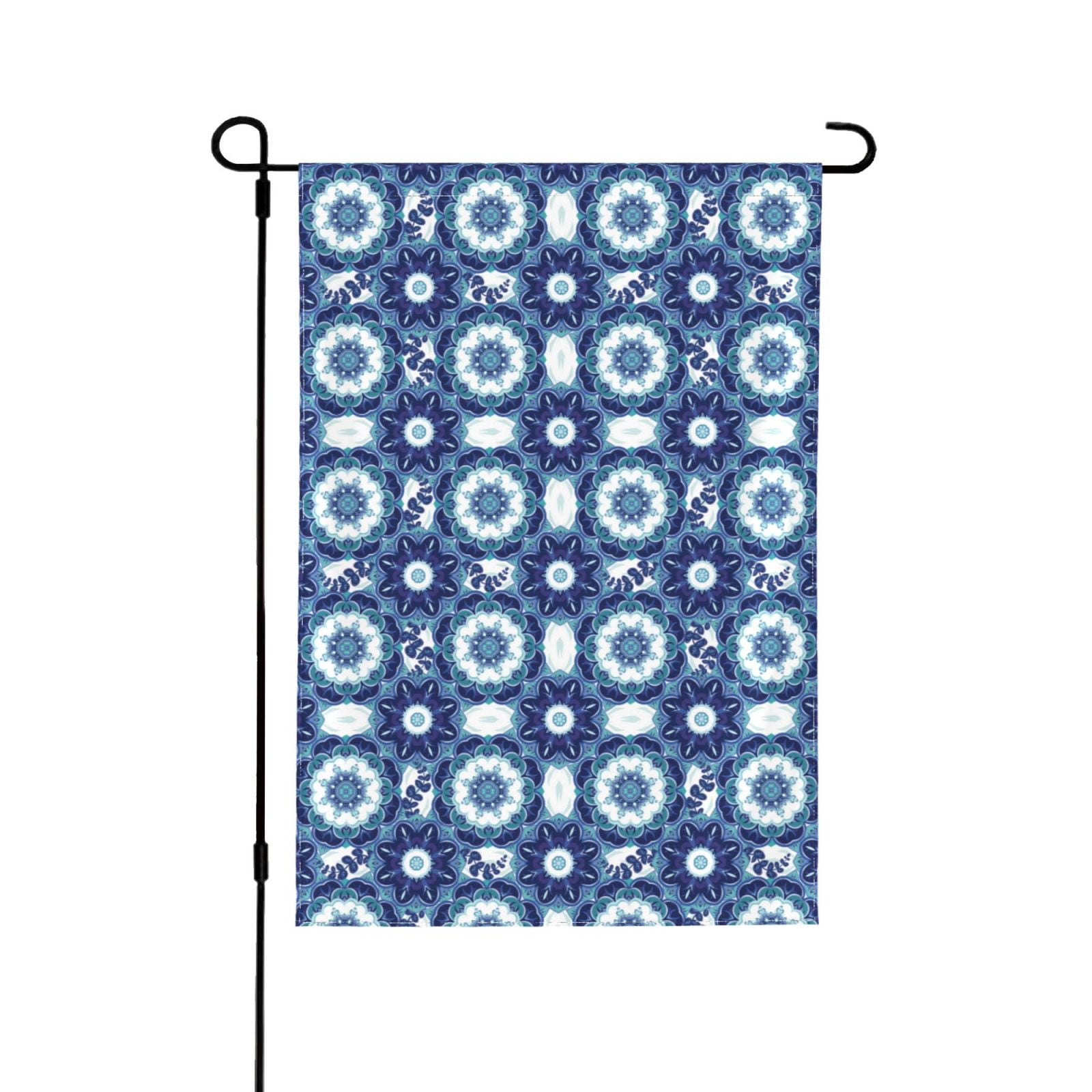 Easygdp Vintage Blue Garden Flag Yard Flag Welcome Flag, Double-Sided ...