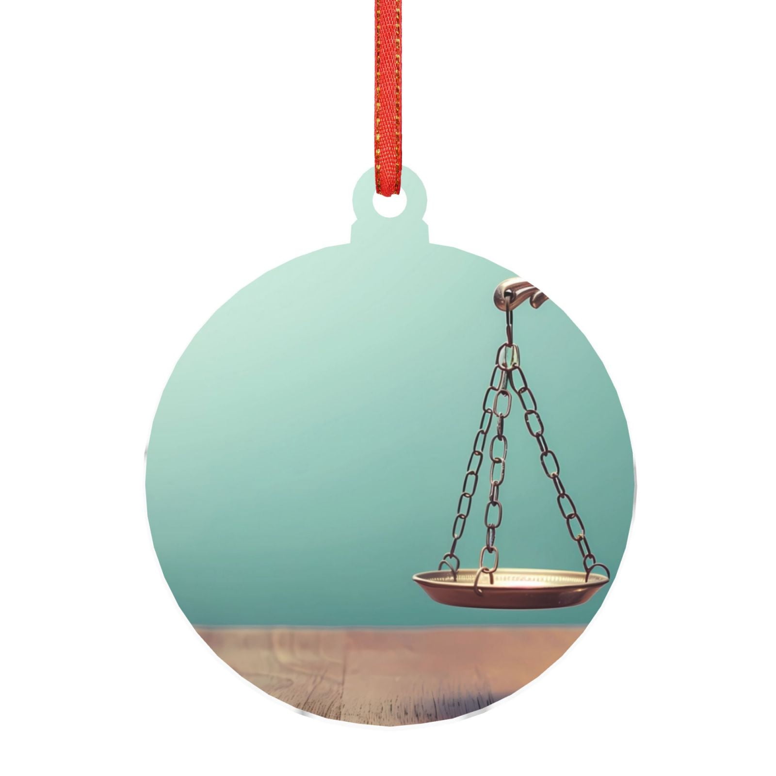 Easygdp Vintage Brass Balance Scale Christmas Ornament Acrylic ...