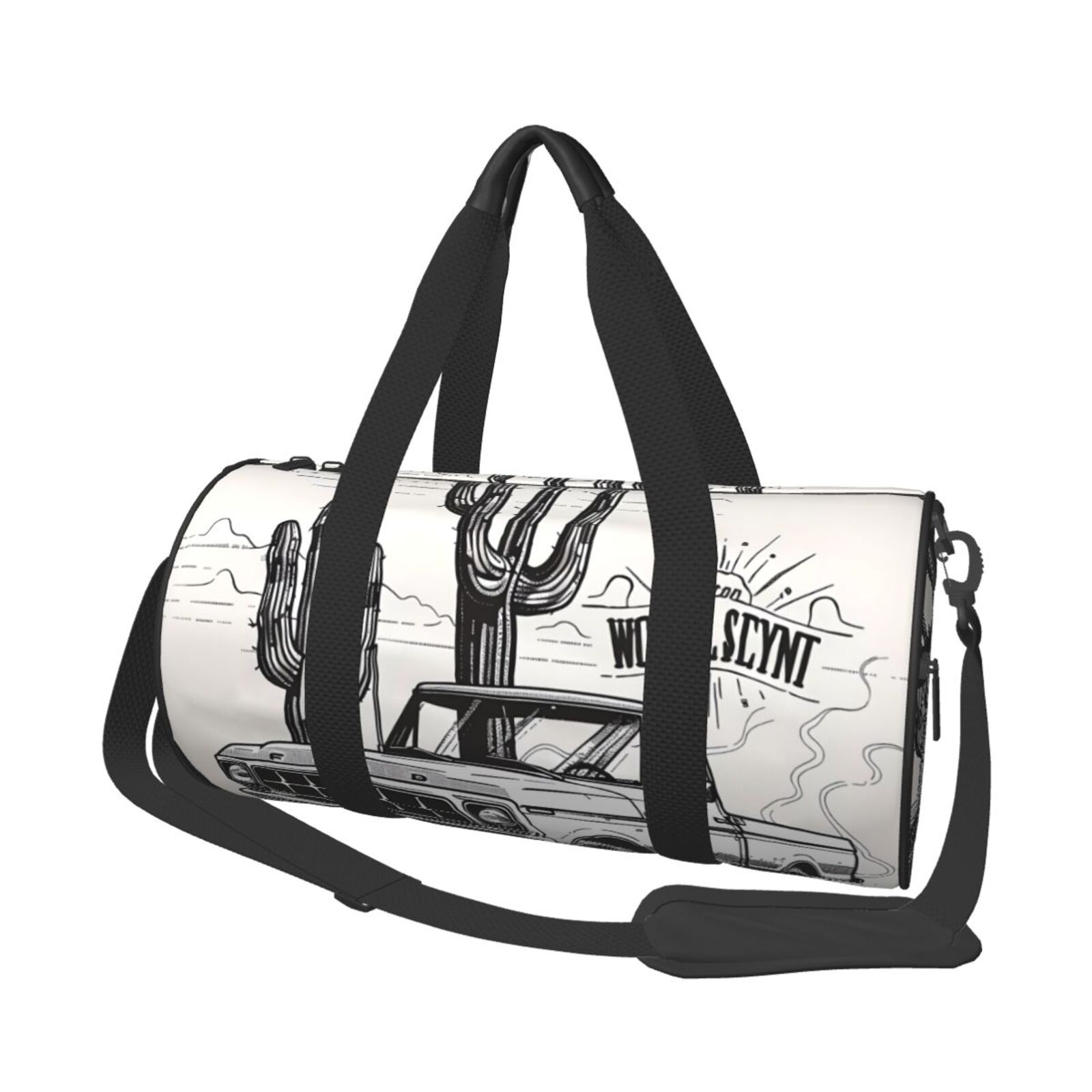 Easygdp Vintage Cactus Pickup Travel Duffle Bag,Carry on Bag Travel ...