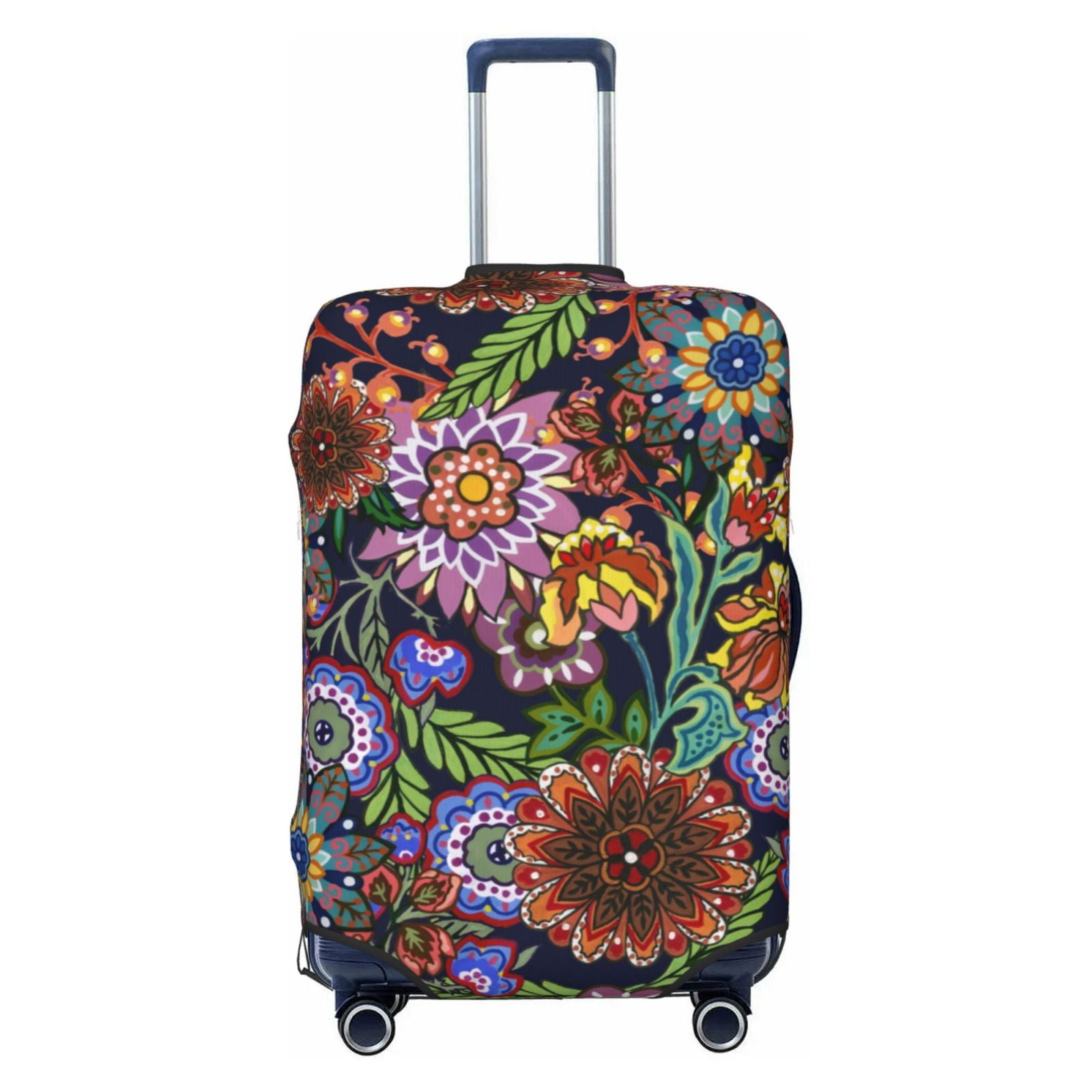 Easygdp Vintage Floral Print Elastic and Washable Suitcase Protective ...