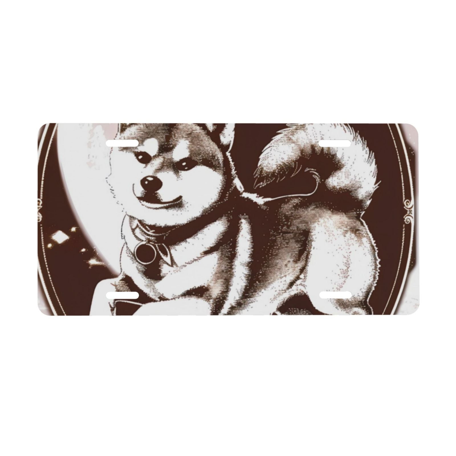 Easygdp Vintage Husky Dog License Plate Car Front License Plate Car ...