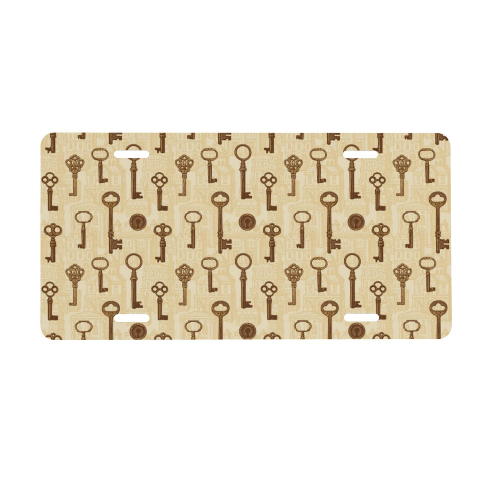 Easygdp Vintage Keys License Plate Car Front License Plate Car ...