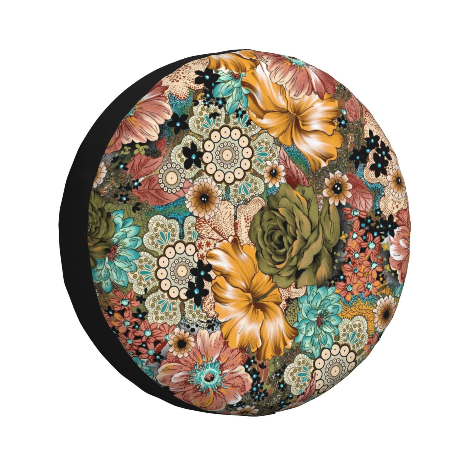 Easygdp Watercolor Flower Wheel Sun Guard, Spare Tire Cover,Universal ...