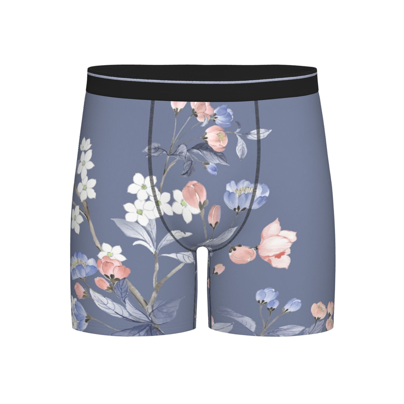 Easygdp Watercolor Flowers Butterfly Men's Boxer Briefs Men’s Underwear ...