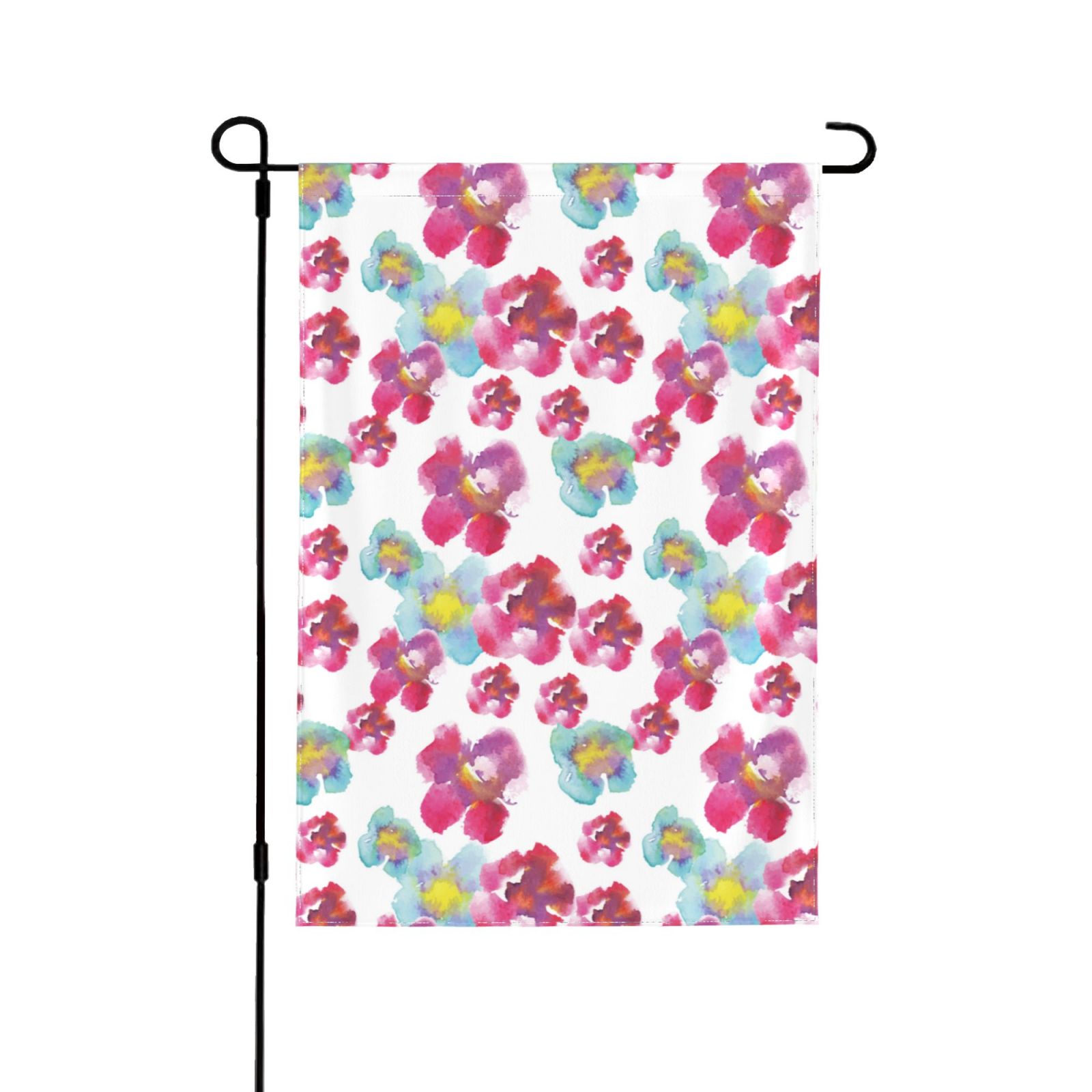 Easygdp Watercolor Flowers Garden Flag Yard Flag Welcome Flag, Double ...