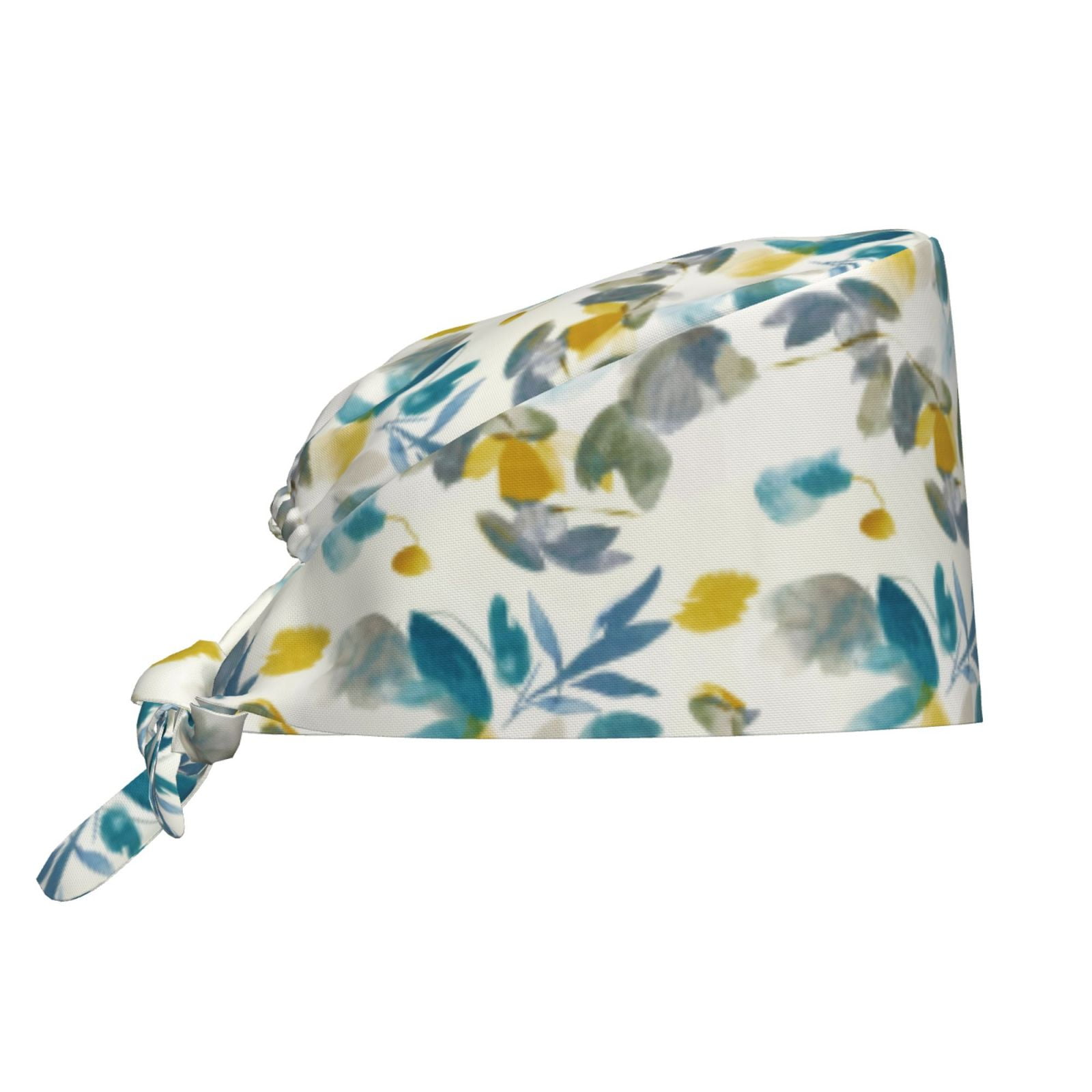 Easygdp Watercolor Leaves Men Women Adjustable Cap Working Hat Tie Back ...