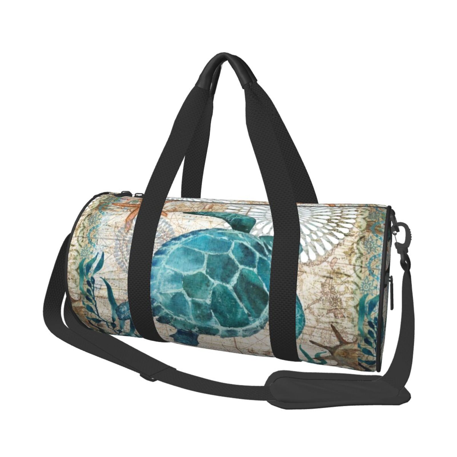 Easygdp Watercolor Sea Turtle Travel Duffle Bag,Carry on Bag Travel ...