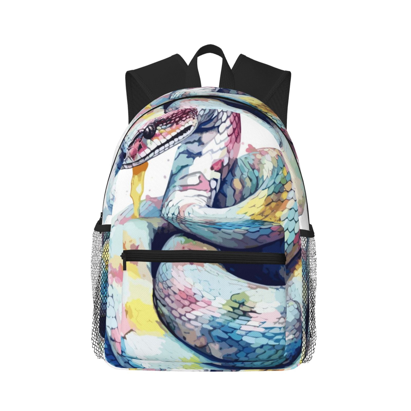 Easygdp Watercolor Snake Casual Laptop Backpack, Backpack for School ...