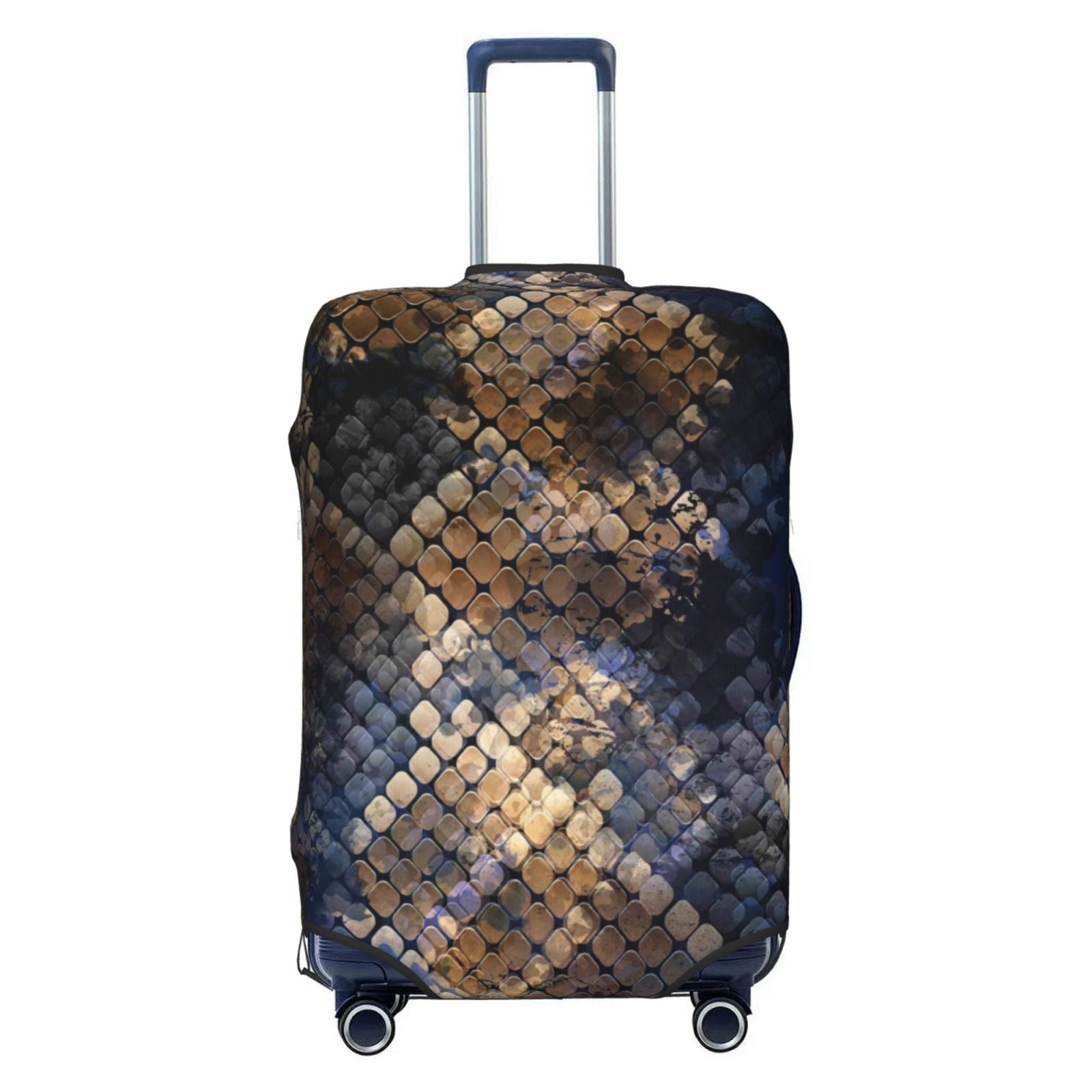 Easygdp Watercolor Snake Skin Print Elastic and Washable Suitcase ...