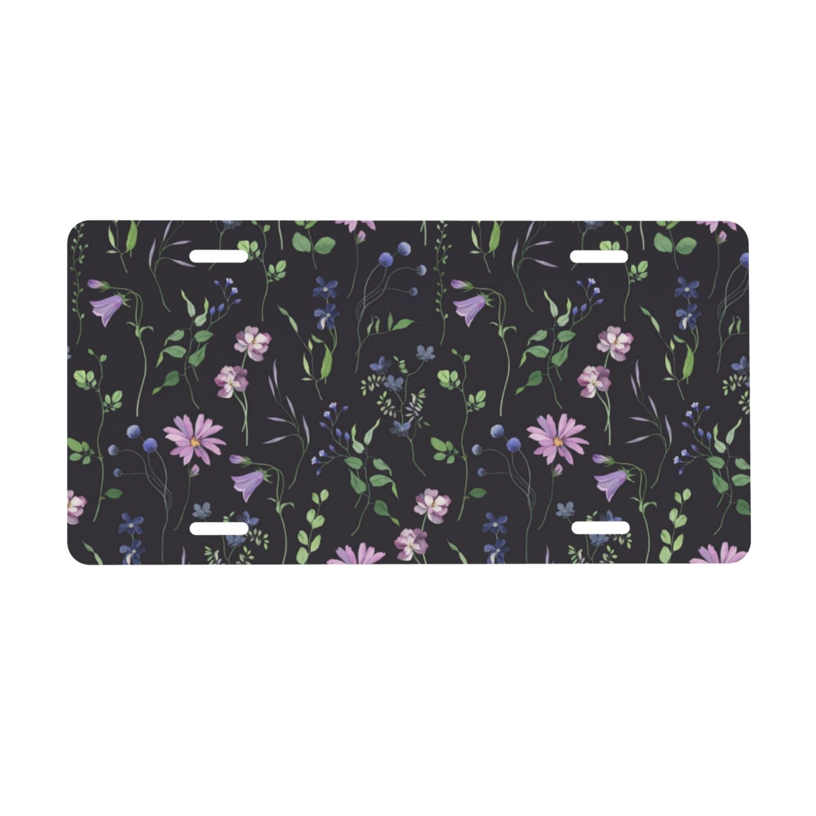 Easygdp Watercolor Wildflower 1 License Plate Car Front License Plate ...