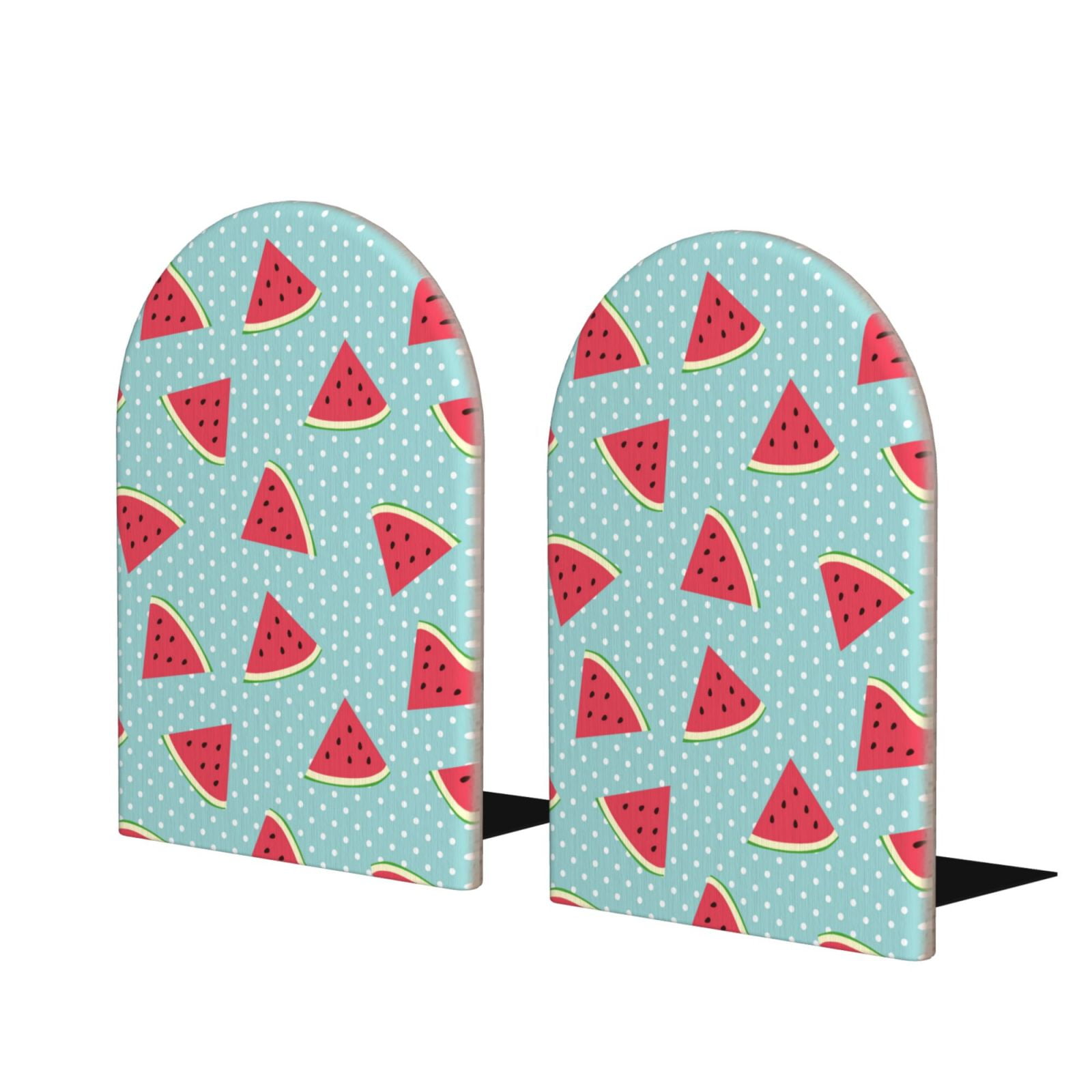 Easygdp Watermelon 2 Pcs Bookend Large Capacity Office Book Ends for ...