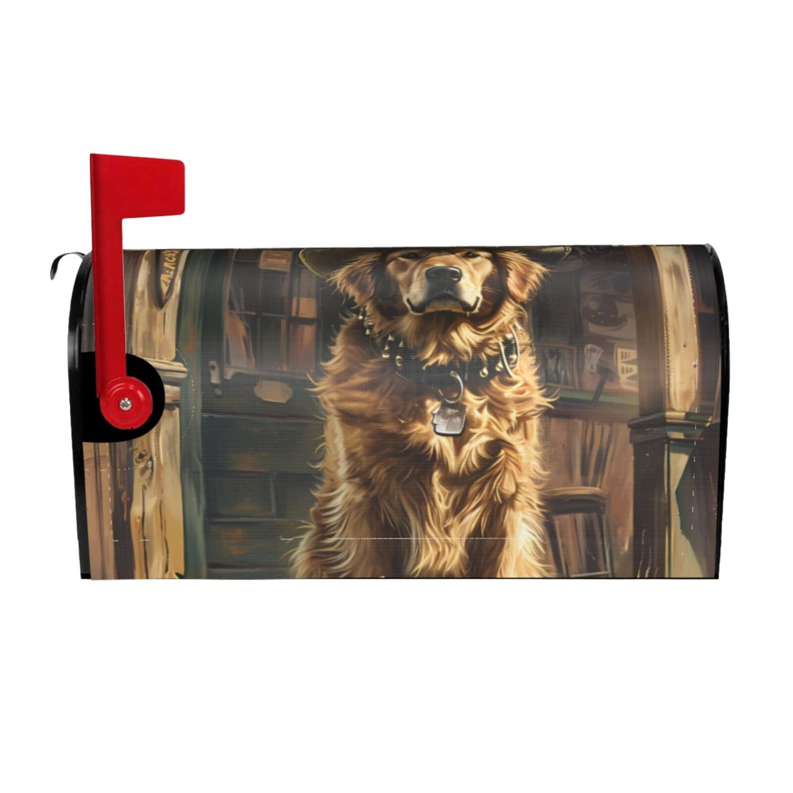 Easygdp Western Cowboy Golden Retriever Mailbox Covers Garden Outdoor ...