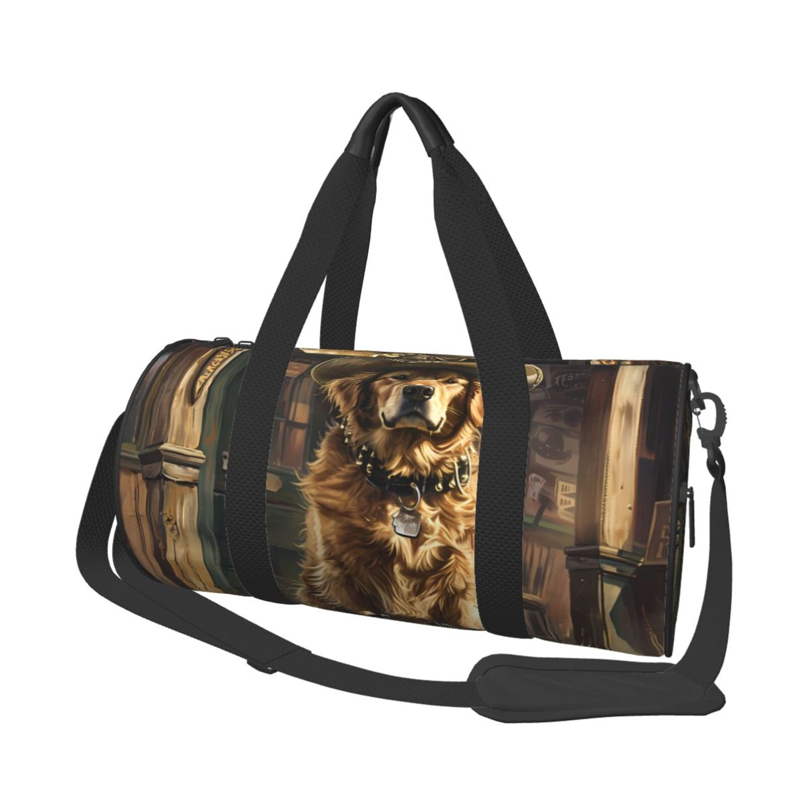Easygdp Western Cowboy Golden Retriever Travel Duffle Bag,Carry on Bag ...