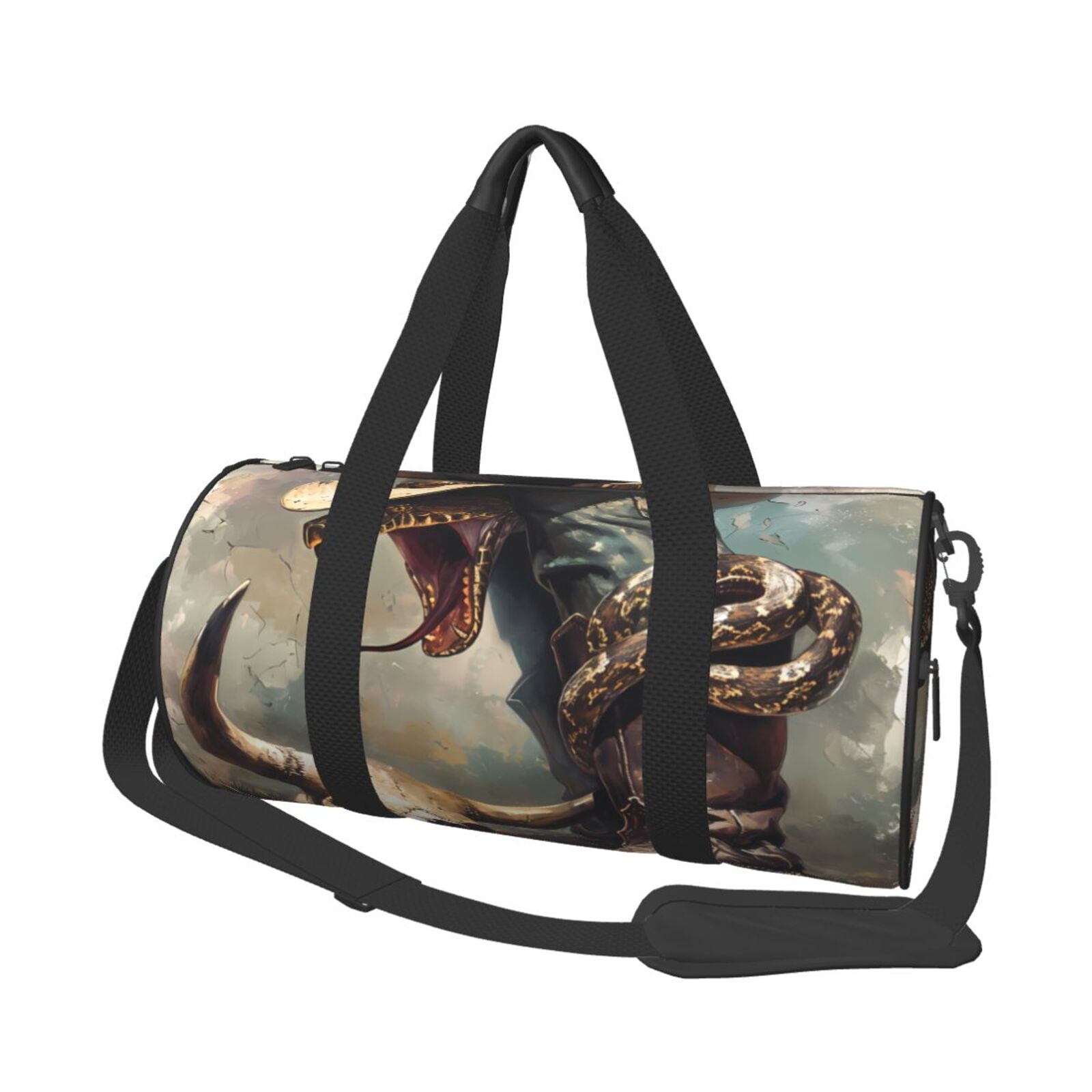 Easygdp Western Cowboy Snake Ram Skull Travel Duffle Bag,Carry on Bag ...