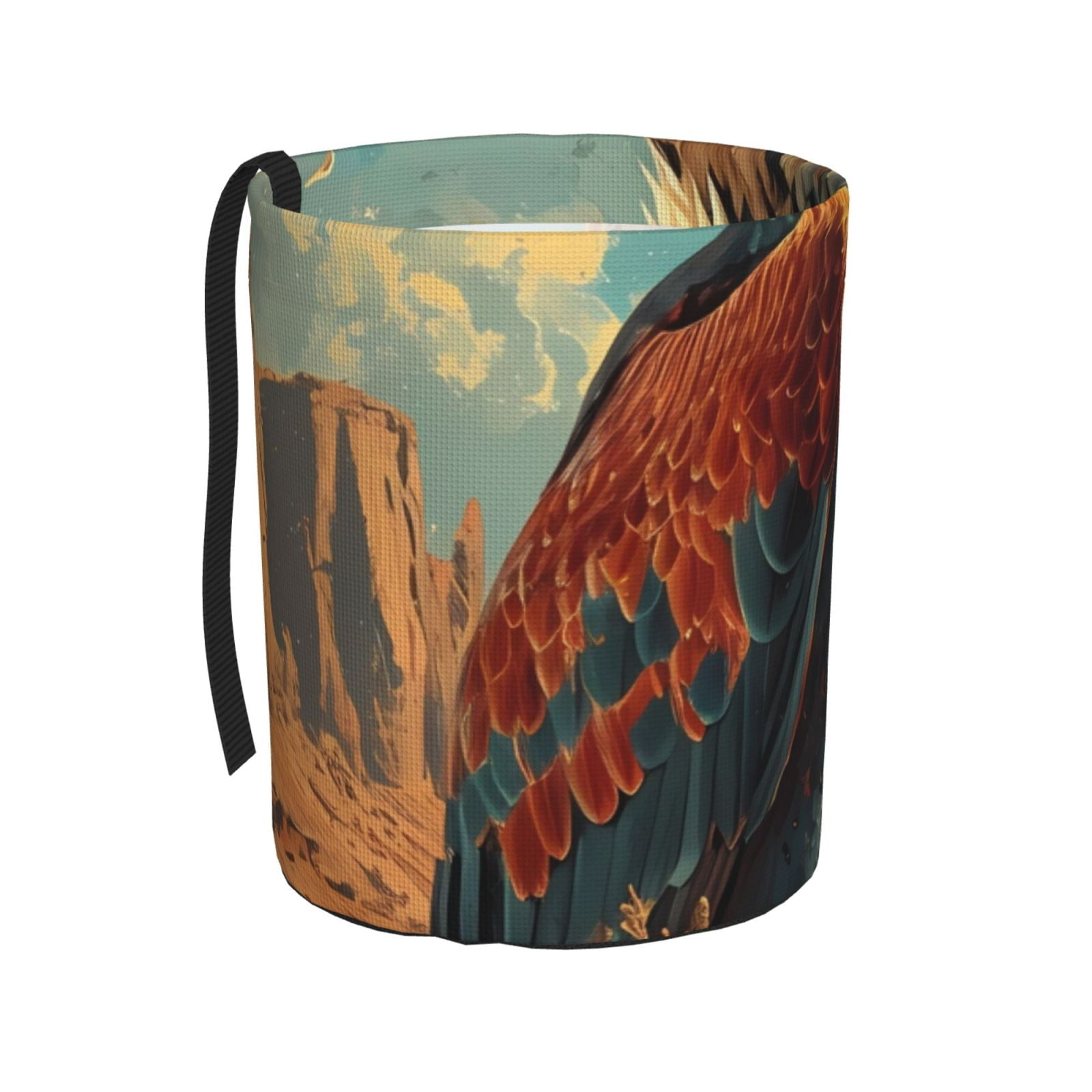 Easygdp Western Desert Cactus Bald Eagle Car Trash Can Garbage Car ...