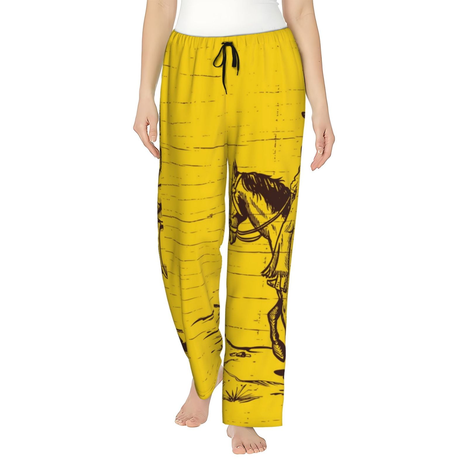 Easygdp Western Desert Cowboy 1 Women's Drawstring Pajama Pants ...