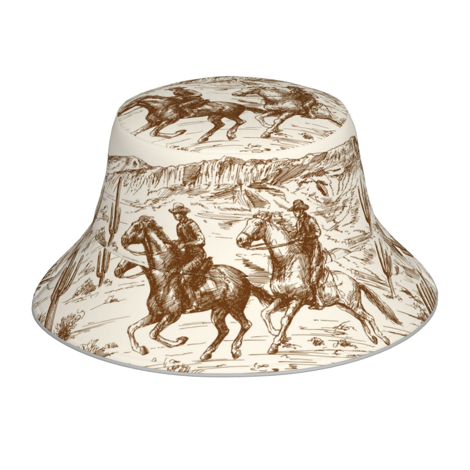Easygdp Western Desert Cowboys1 Double-Sided Reflective Fisherman Hat ...