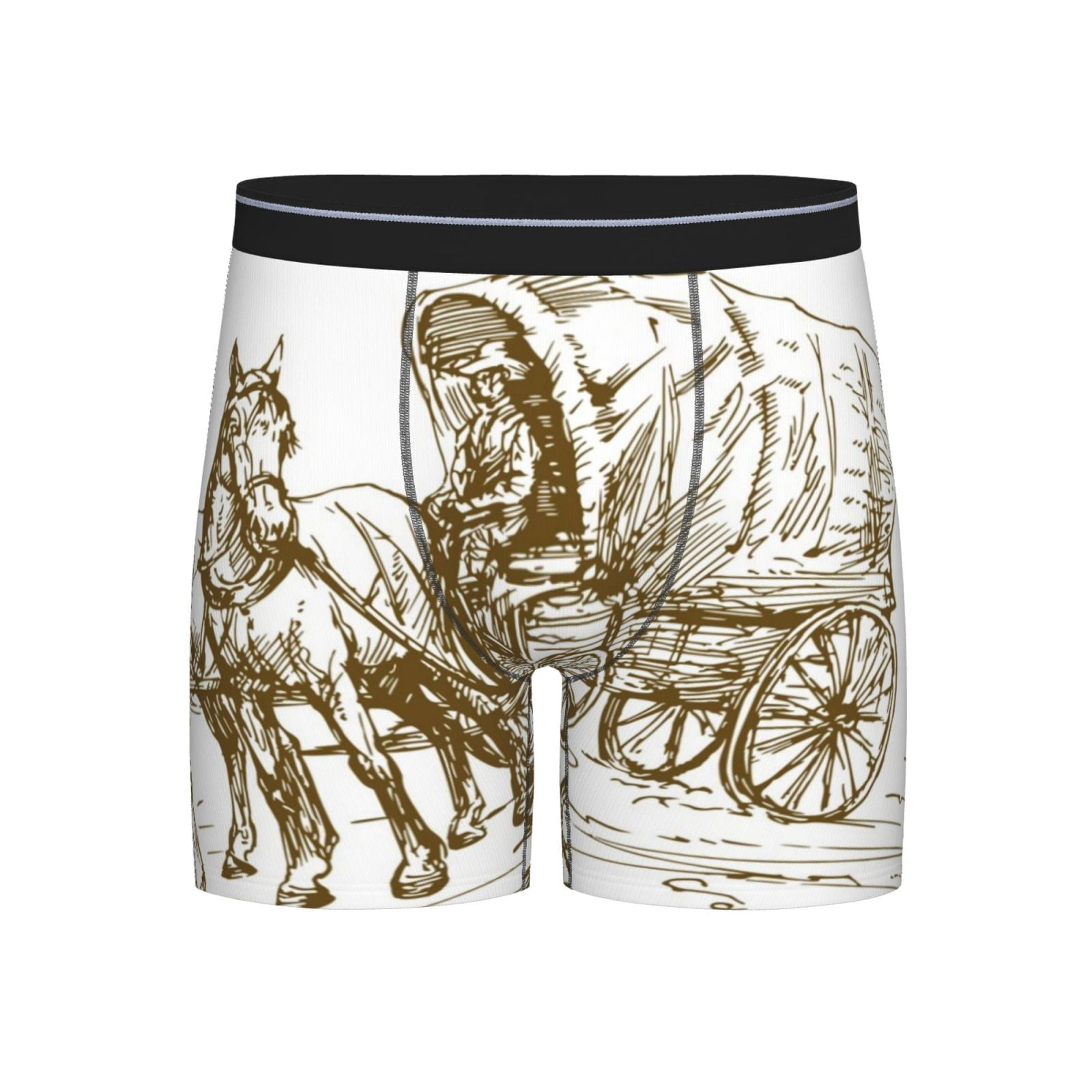 Easygdp Western Scenery With Old Wagon Men's Boxer Briefs Men’s ...