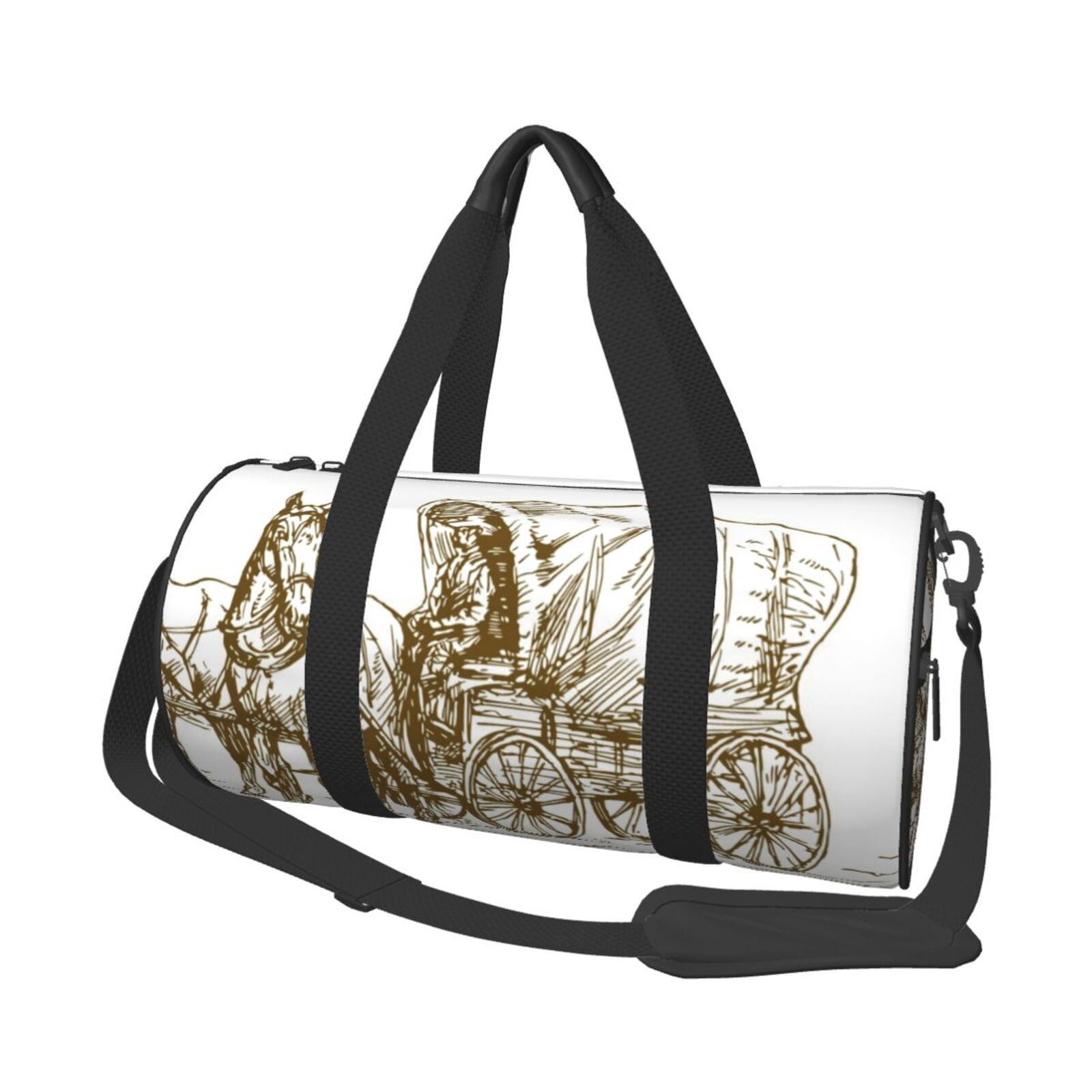 Easygdp Western Scenery With Old Wagon Travel Duffle Bag,Carry on Bag ...