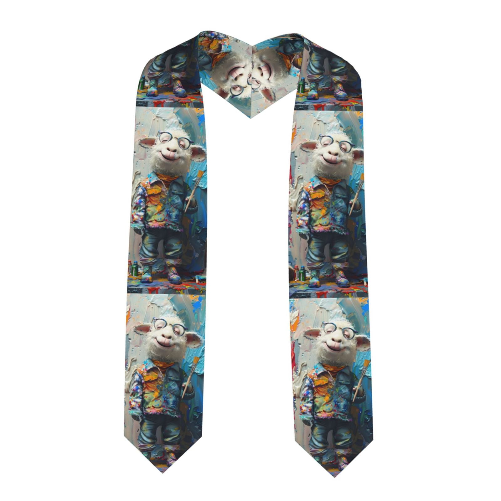Easygdp Whimsical Goat Artist Unisex Adult Graduation Stole Shawl 36 ...