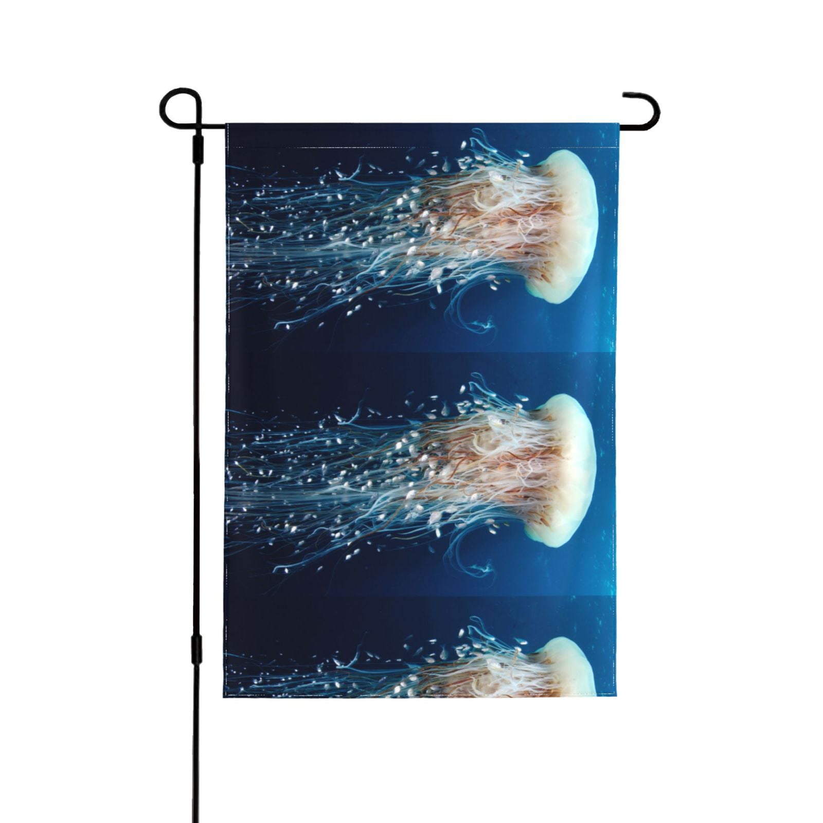 Easygdp White Jellyfish Dansing in the Ocean Garden Flag Yard Flag Welcome Flag, Double-Sided ...