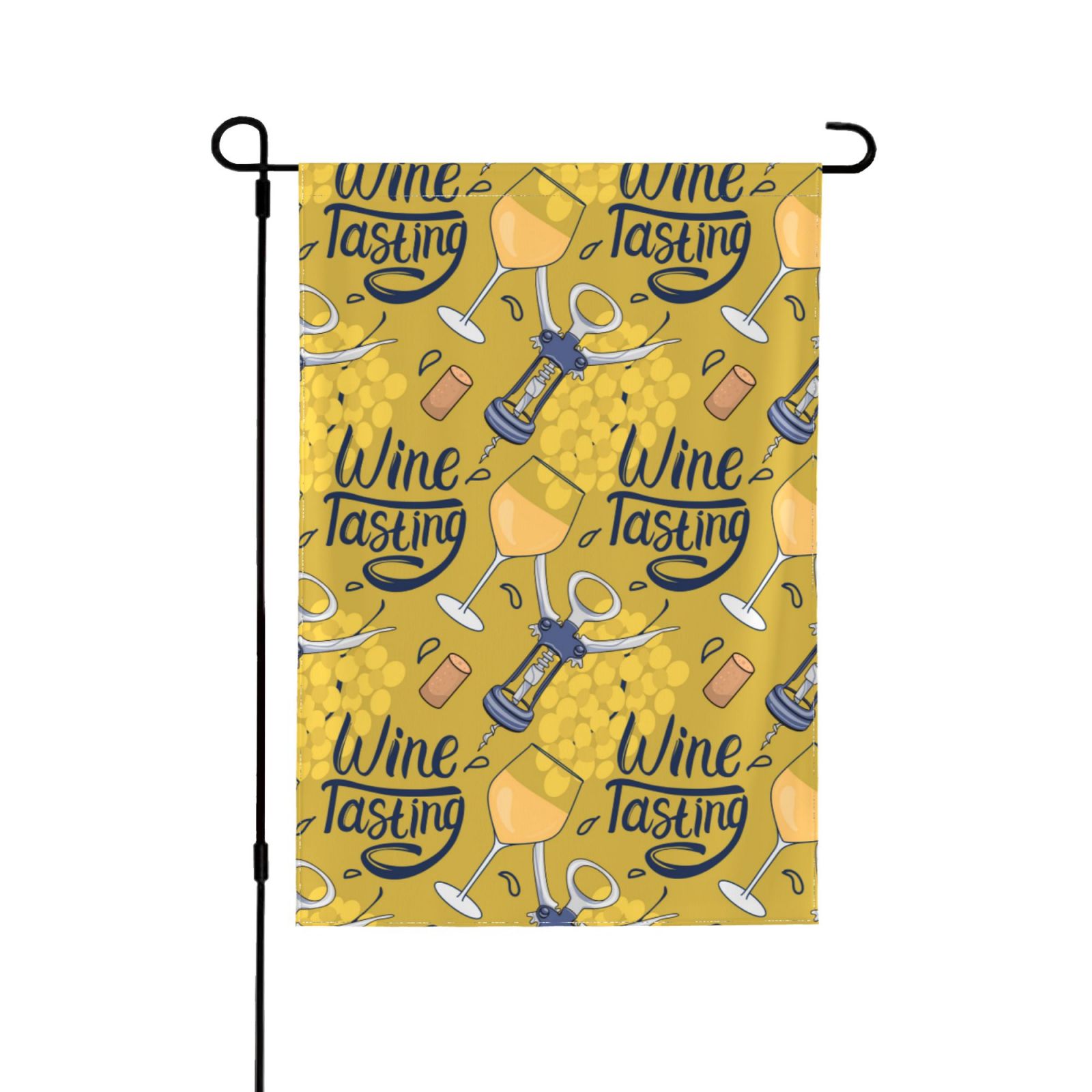 Easygdp White Wine Seamless Garden Flag Yard Flag Welcome Flag, Double ...