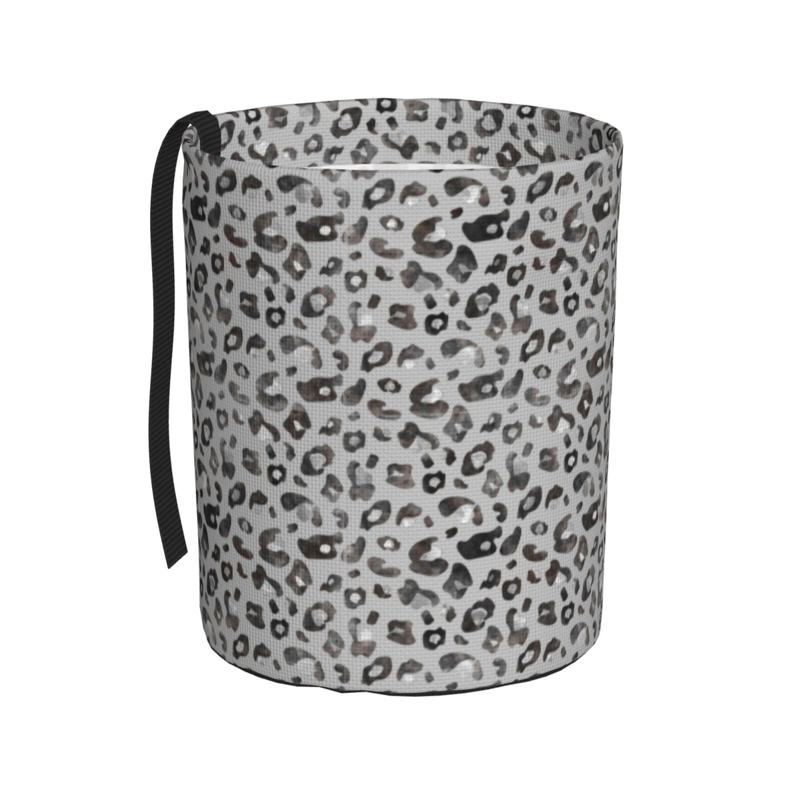 Easygdp Wild Animal Leopard Print Car Trash Can Garbage Car Accessories ...