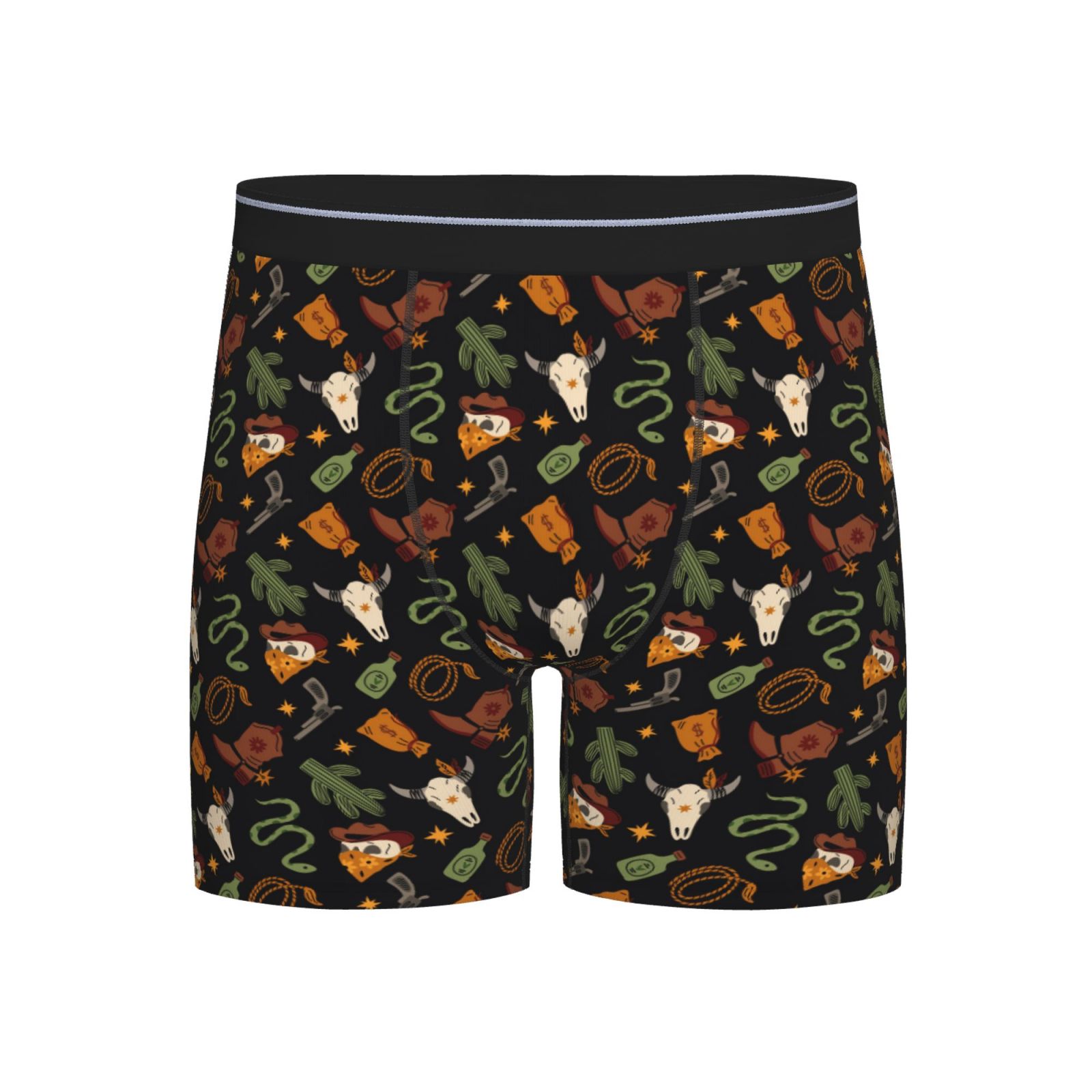Easygdp Wild West Cowboy Men's Boxer Briefs Men’s Underwear Boxer ...
