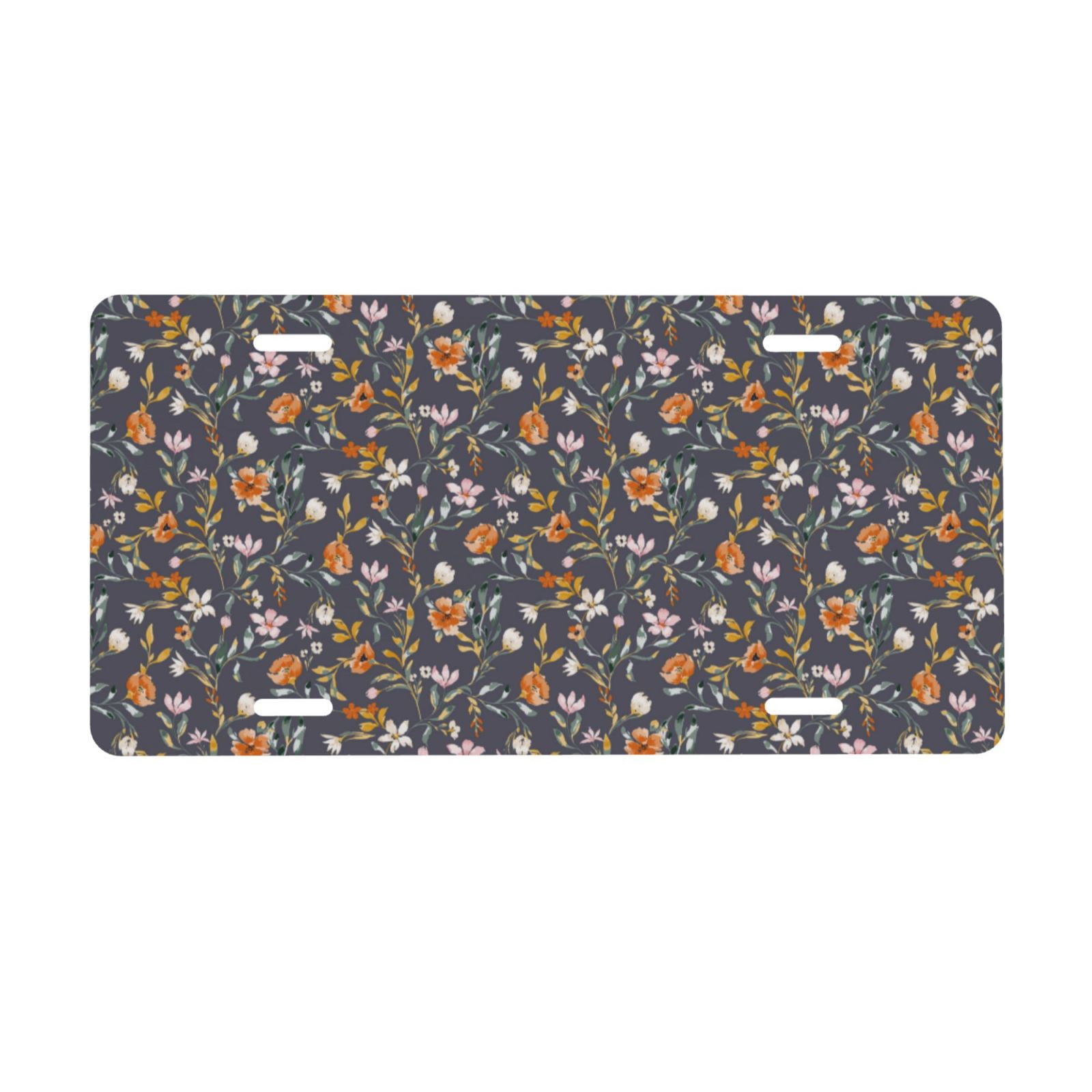 Easygdp Wildflowers License Plate Car Front License Plate Car ...
