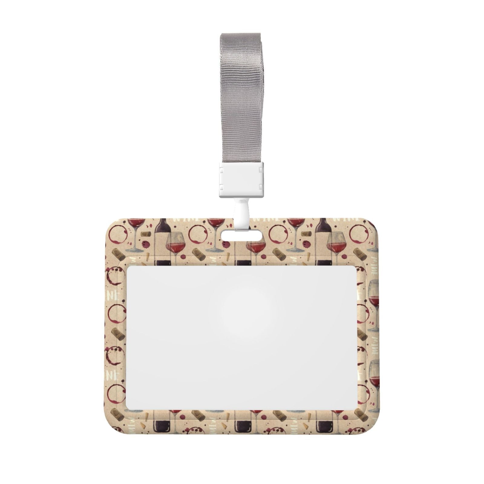 Easygdp Wine Glasses Card Badge Holder Work Badge Sleeve for Office ...