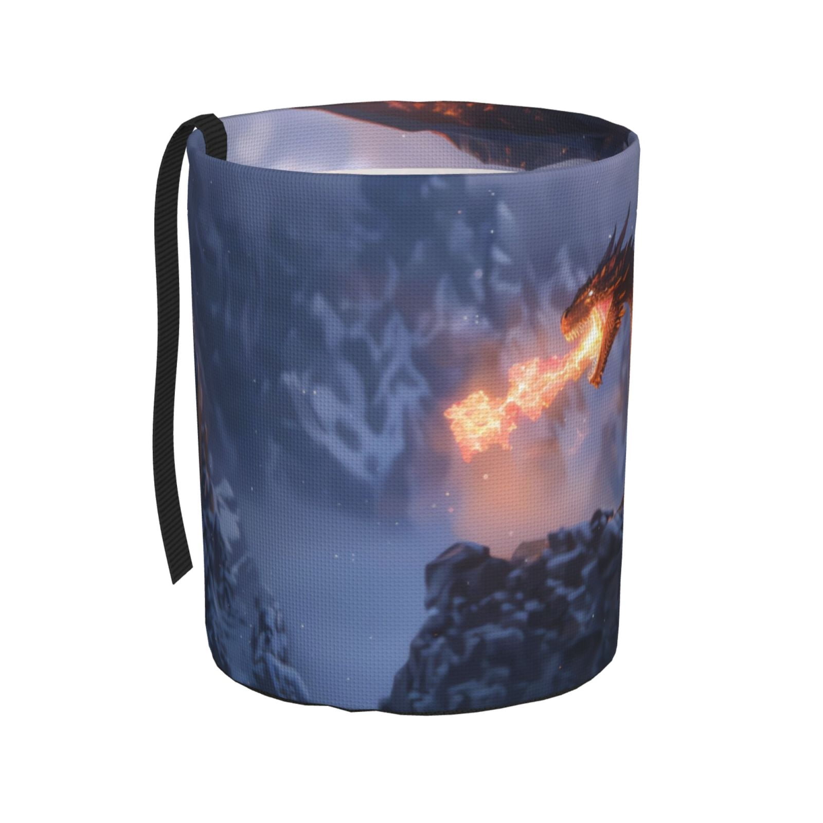 Easygdp Winter Fire Dragon Car Trash Can Garbage Car Accessories Trash ...