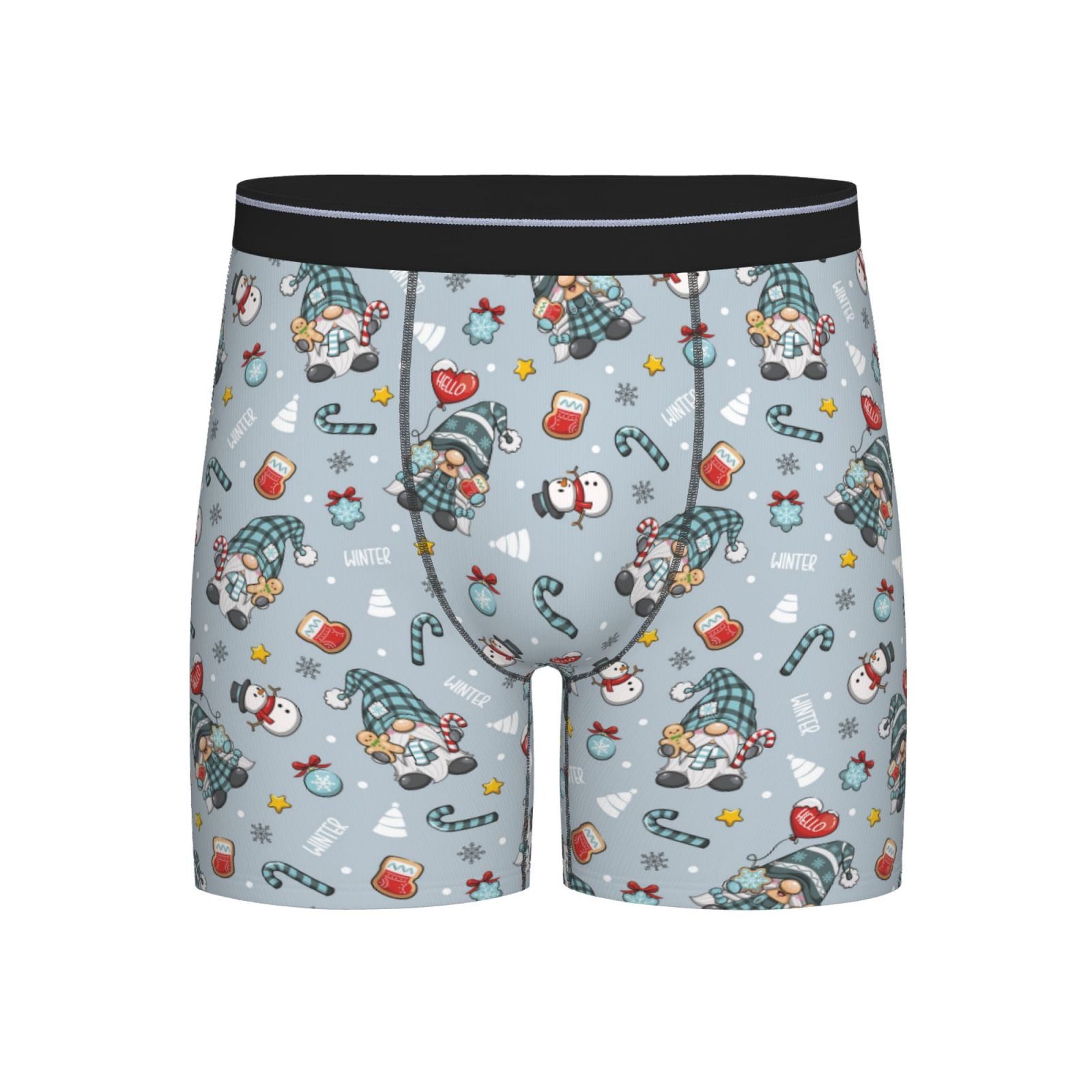Easygdp Winter Gnome And Snowman Men's Boxer Briefs Men’s Underwear ...