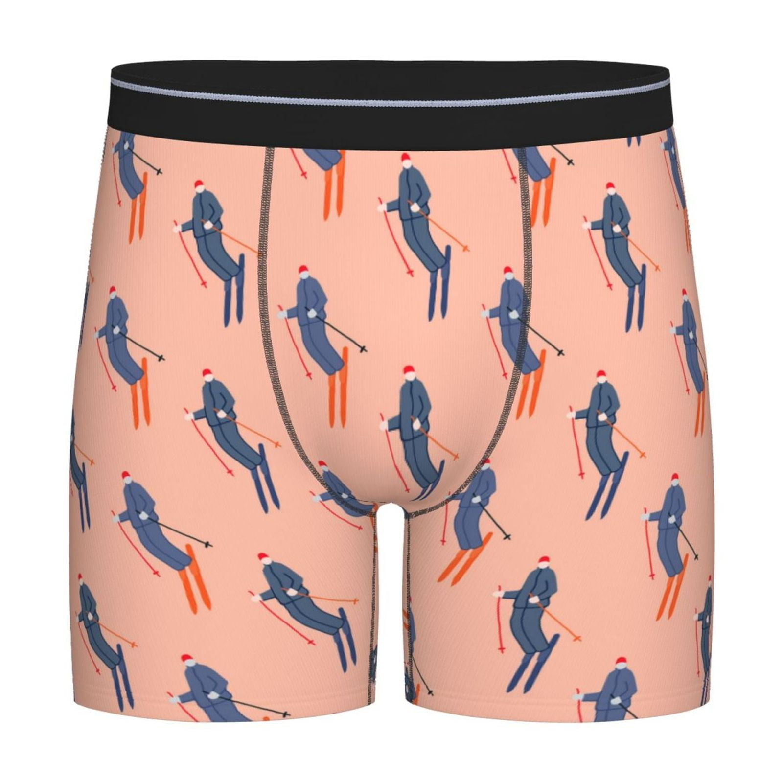 Easygdp Winter Skiing Adventure Men's Boxer Briefs Men’s Underwear ...