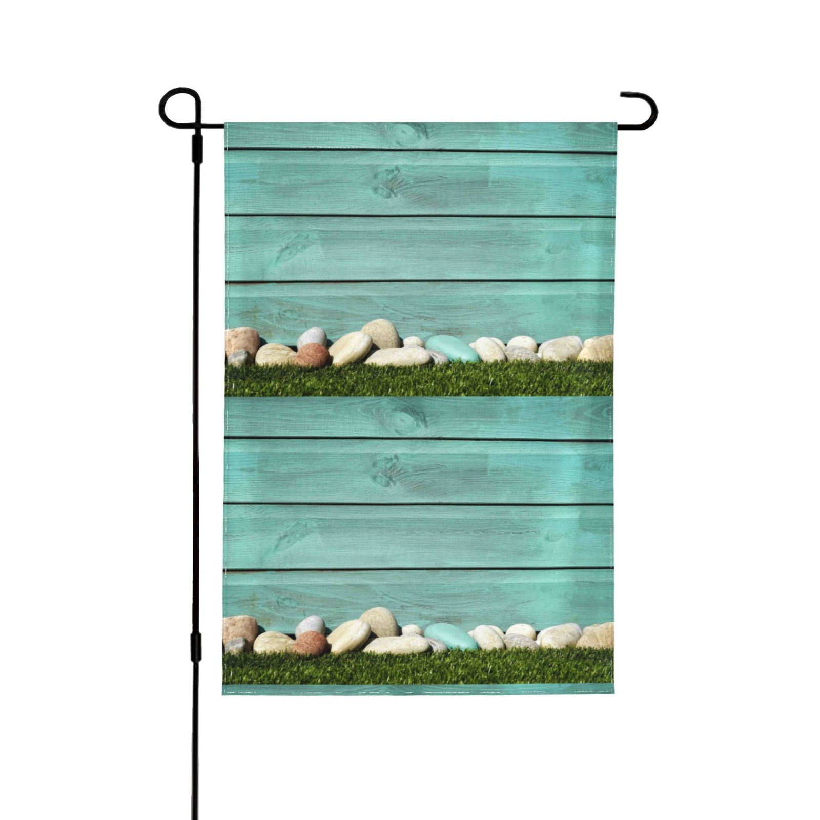 Easygdp Wood Grain Garden Flag Yard Flag Welcome Flag, Double-Sided ...