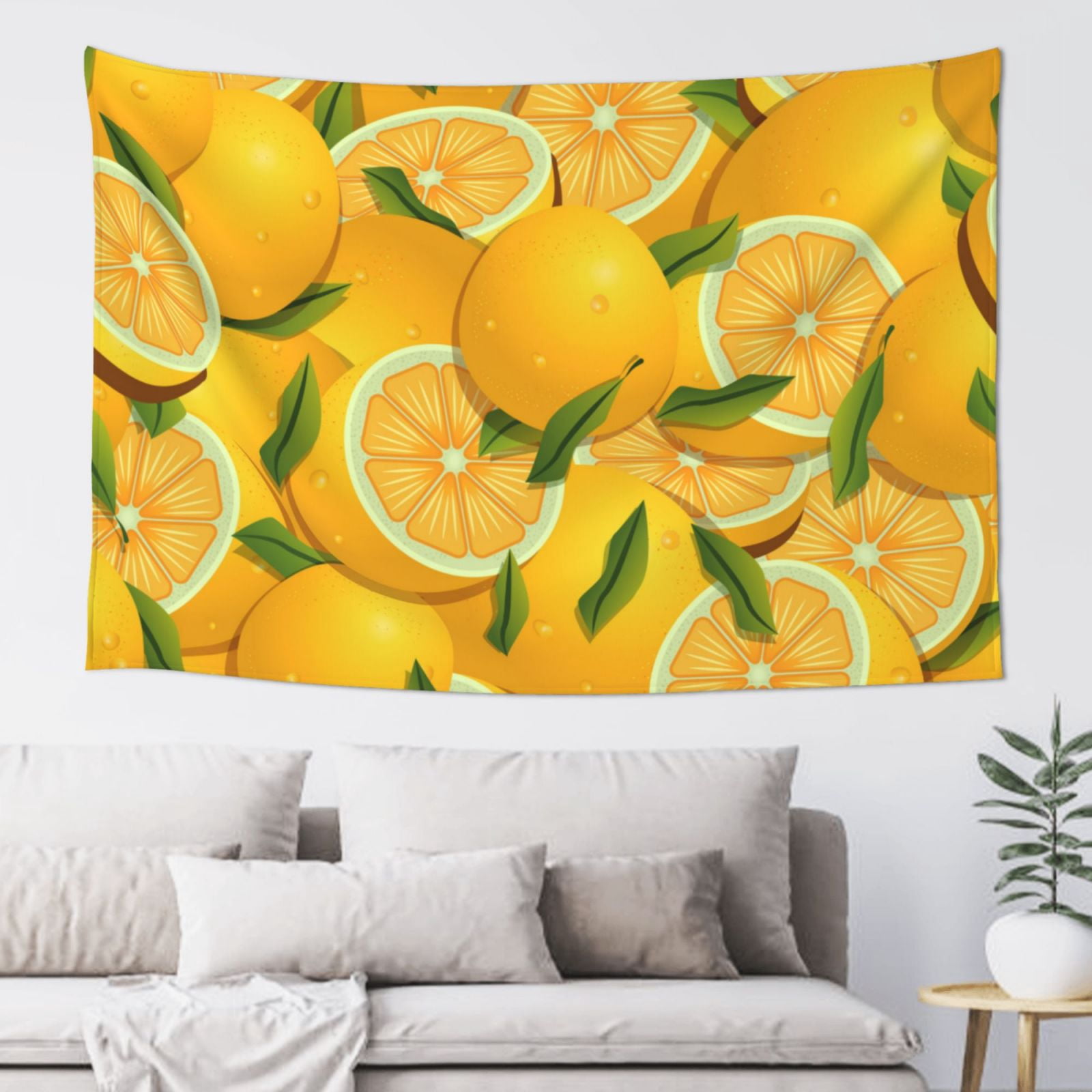 Easygdp Yellow Limes Tapestry Wall Hanging, Wall Tapestries for Bedroom ...
