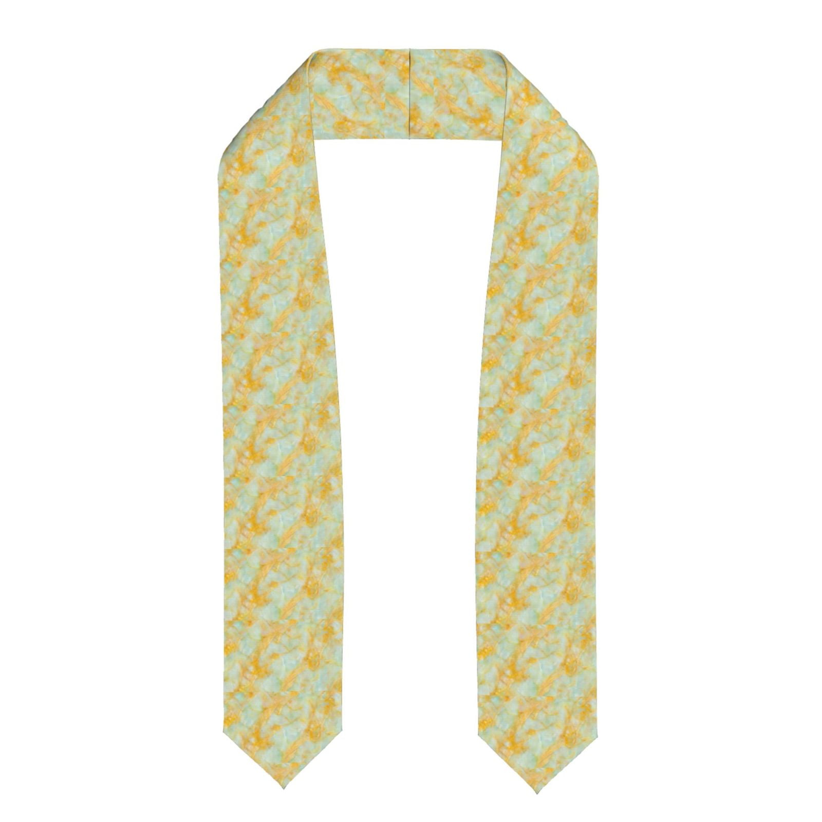 Easygdp Yellow With Teal Marble Unisex Adult Graduation Stole Shawl 36 ...