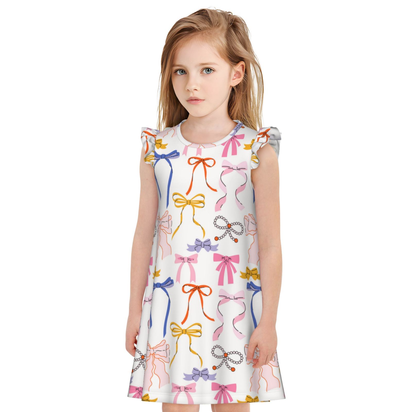 Easygdp bow ribbons for Girls Pajamas Dress, Princess Nightgown for ...