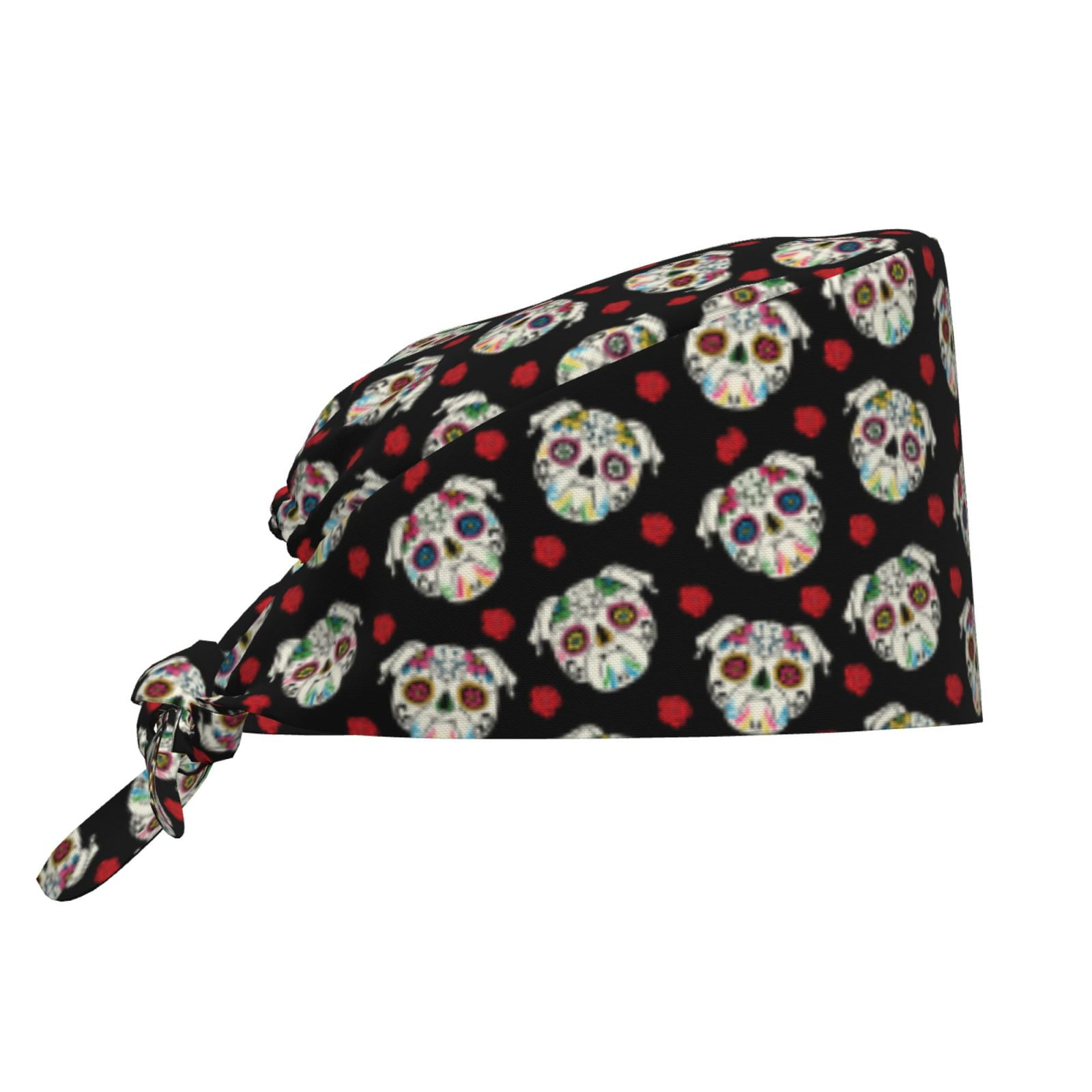 Easygdp colorful Skull dog flower Men Women Adjustable Cap Working Hat ...