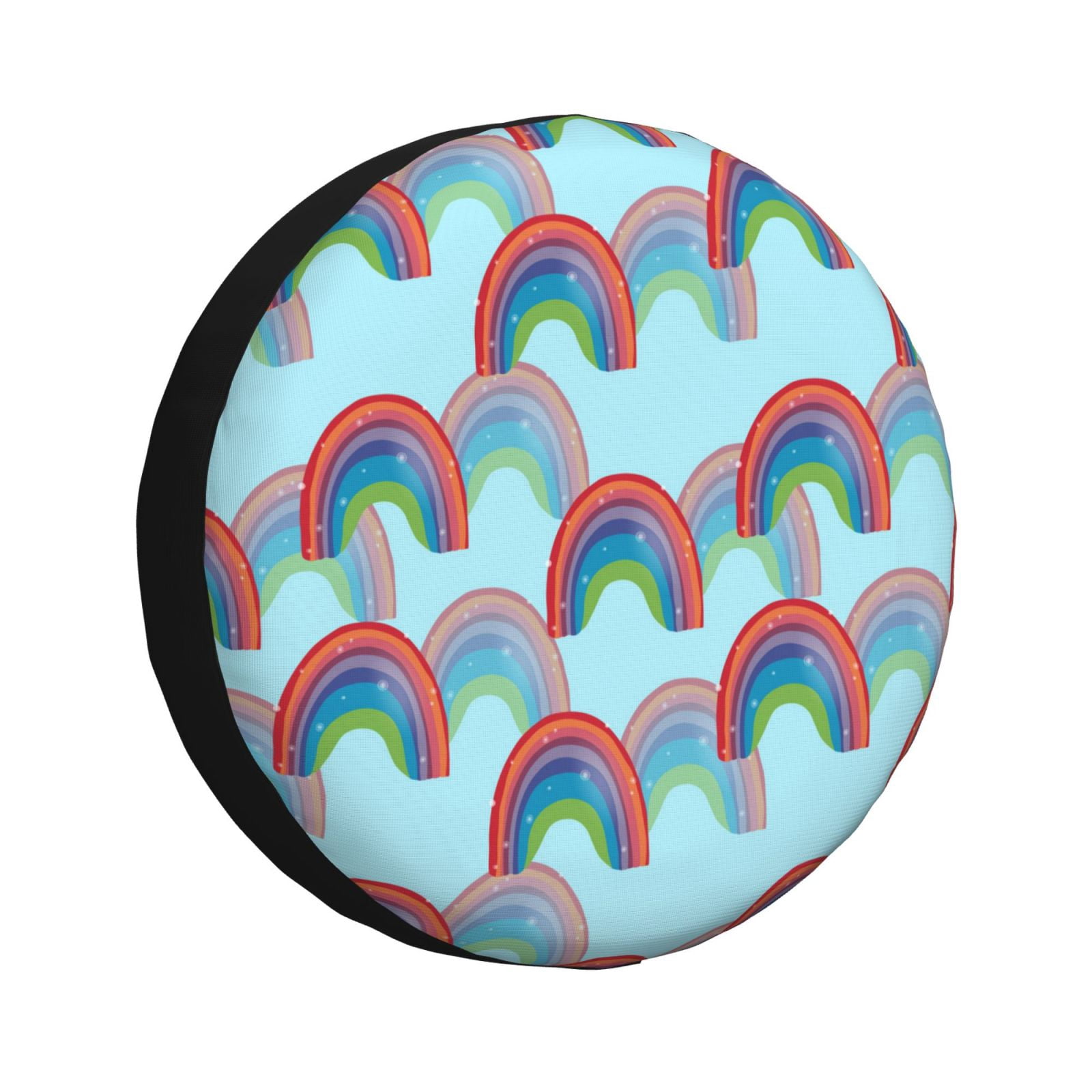 Easygdp colorful rainbow Wheel Cover,Spare Tire Cover,4-17in Spare Tire ...