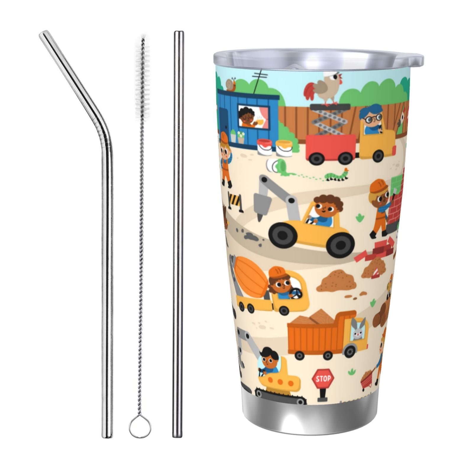 Easygdp construction road work landscape Print 20oz Stainless Steel ...