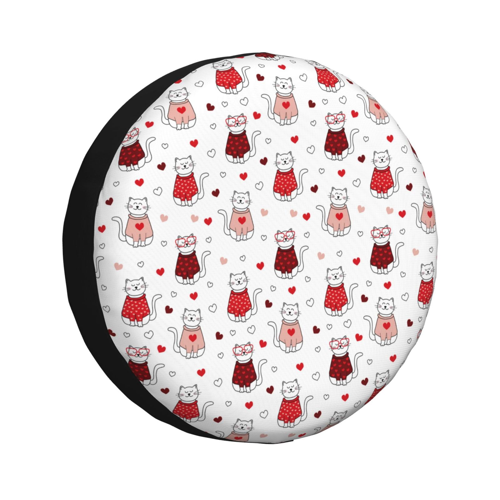 Easygdp cute cat hearts Wheel Cover,Spare Tire Cover,4-17in Spare Tire ...