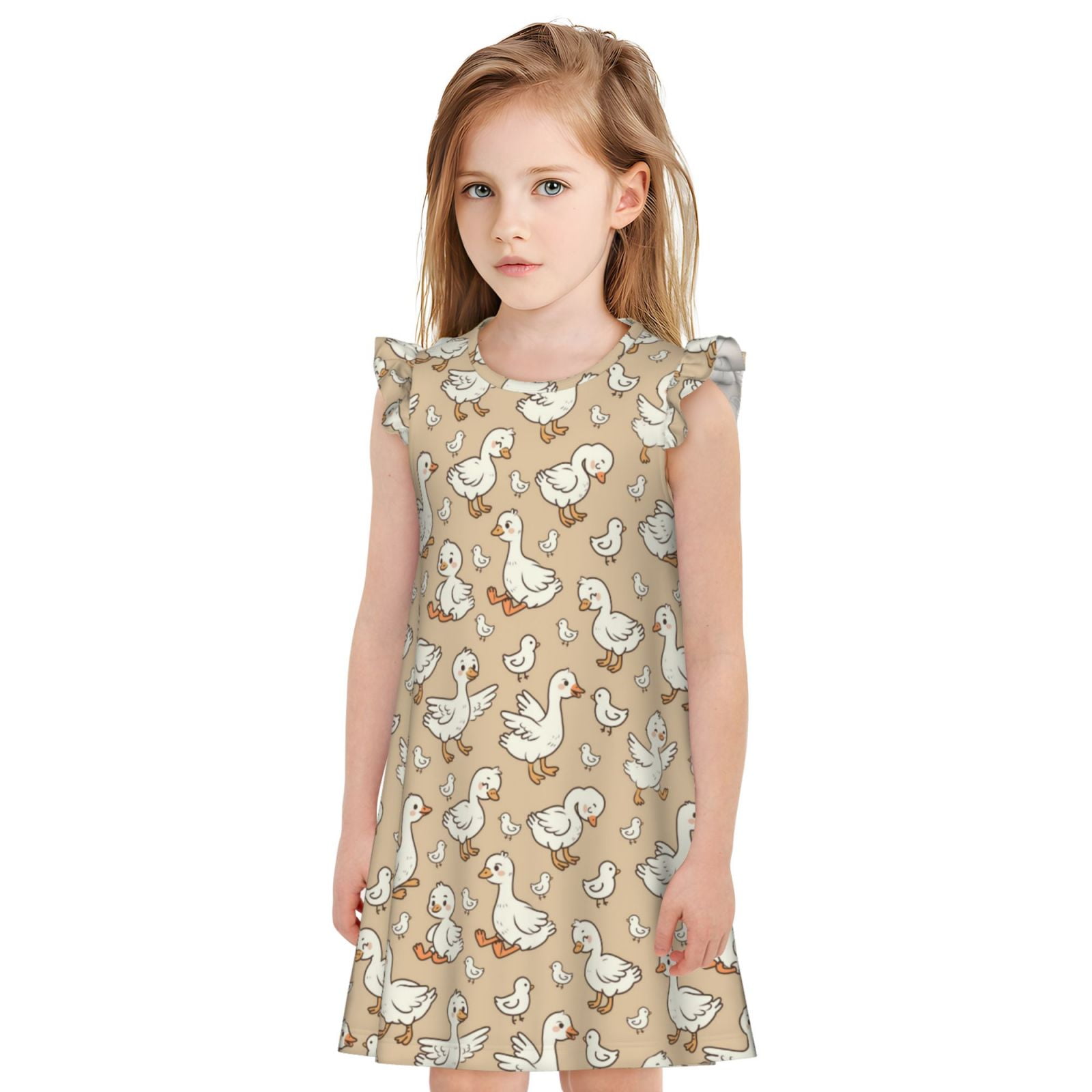 Easygdp cute geese and chicks for Girls Pajamas Dress, Princess ...
