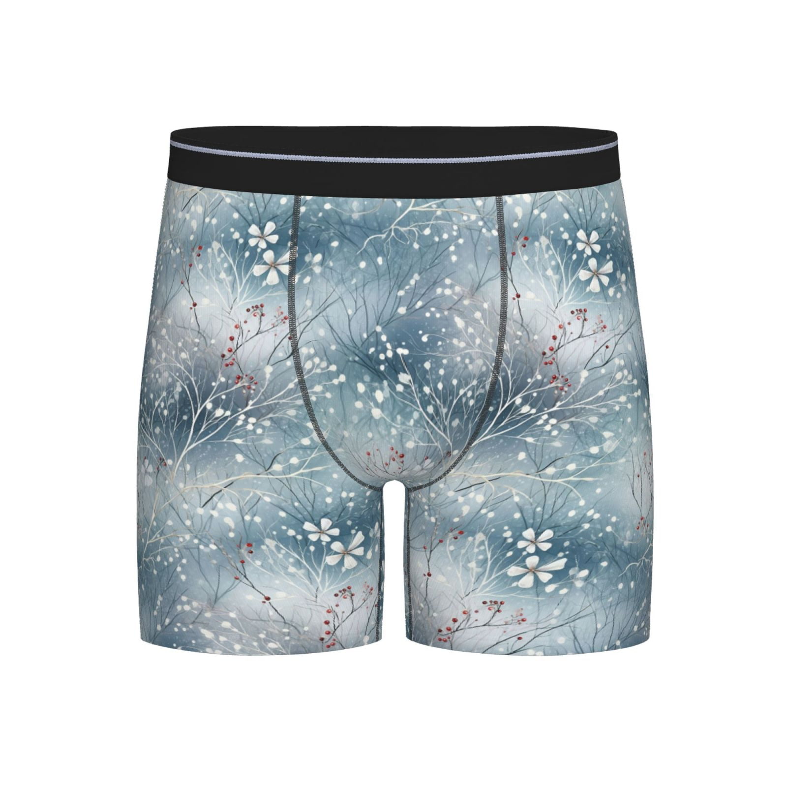 Easygdp enchanted winter snowflake holly Men's Boxer Briefs Men’s ...