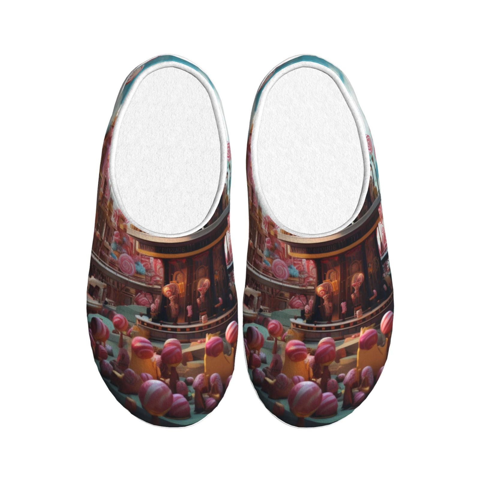 Easygdp fairy-tale-world-with-delicious-candy Slippers for Women Mens ...