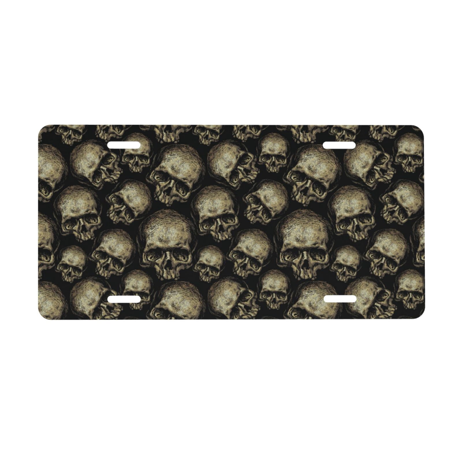 Easygdp funny Retro Skull License Plate Car Front License Plate Car ...