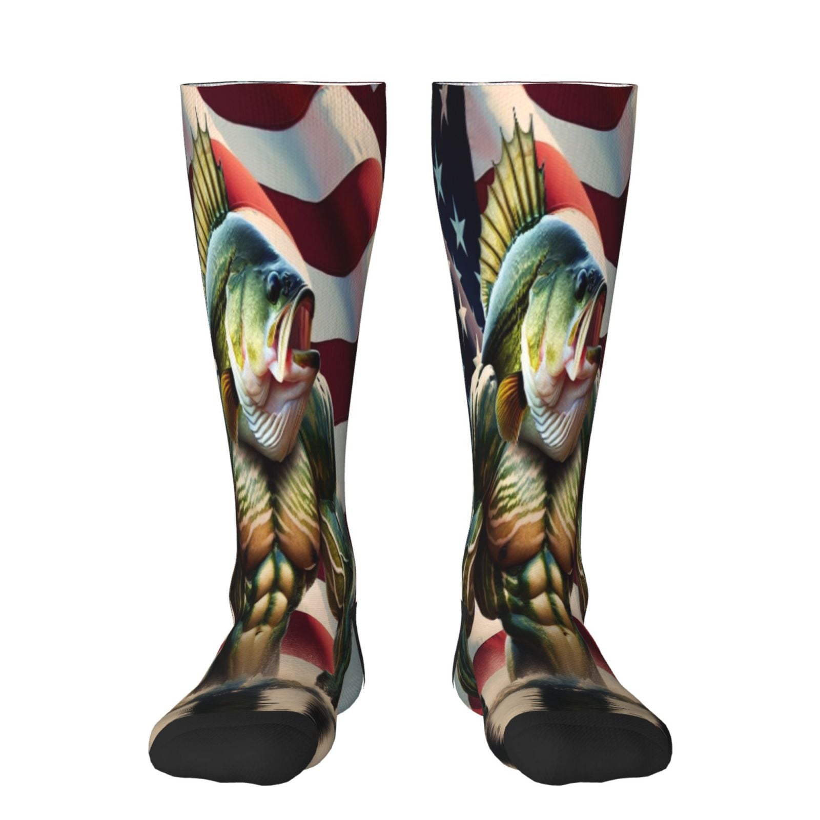 Easygdp giant bass with big muscles Sport Knee High Socks Soccer Socks ...